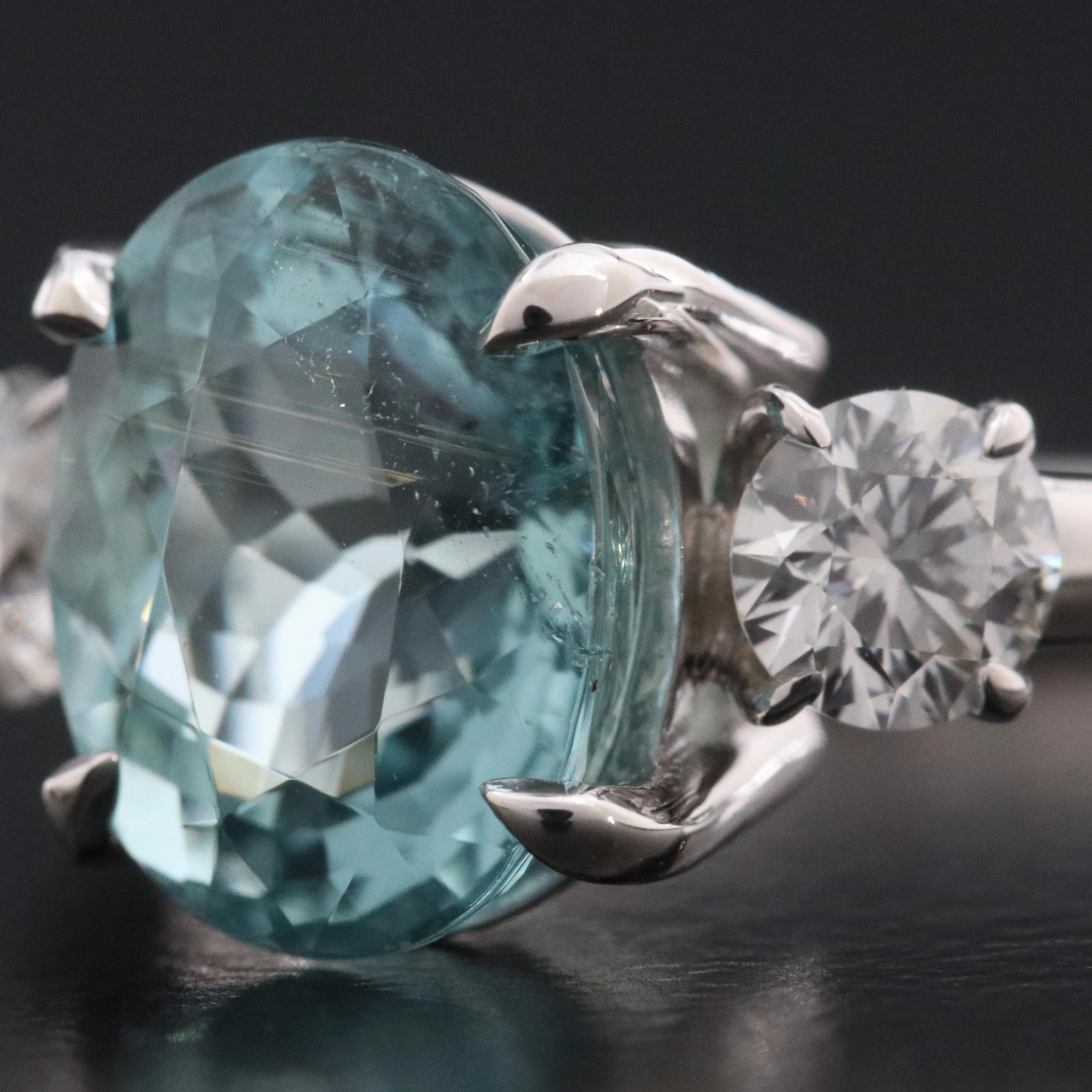 14K 2.70 CT Paraiba Tourmaline and Diamond Ring with GIA Report | EBTH