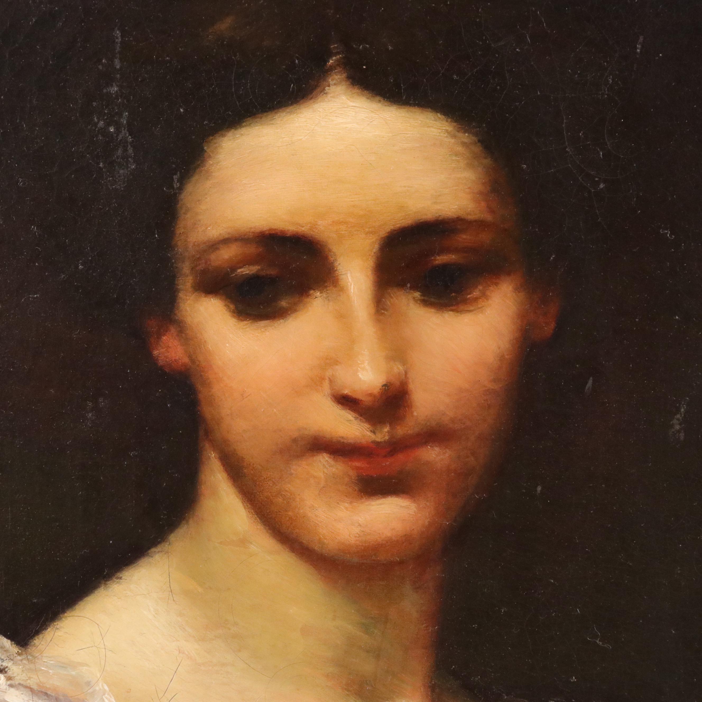 Charles Winter Oil Painting Portrait of Young Woman, 1893 | EBTH