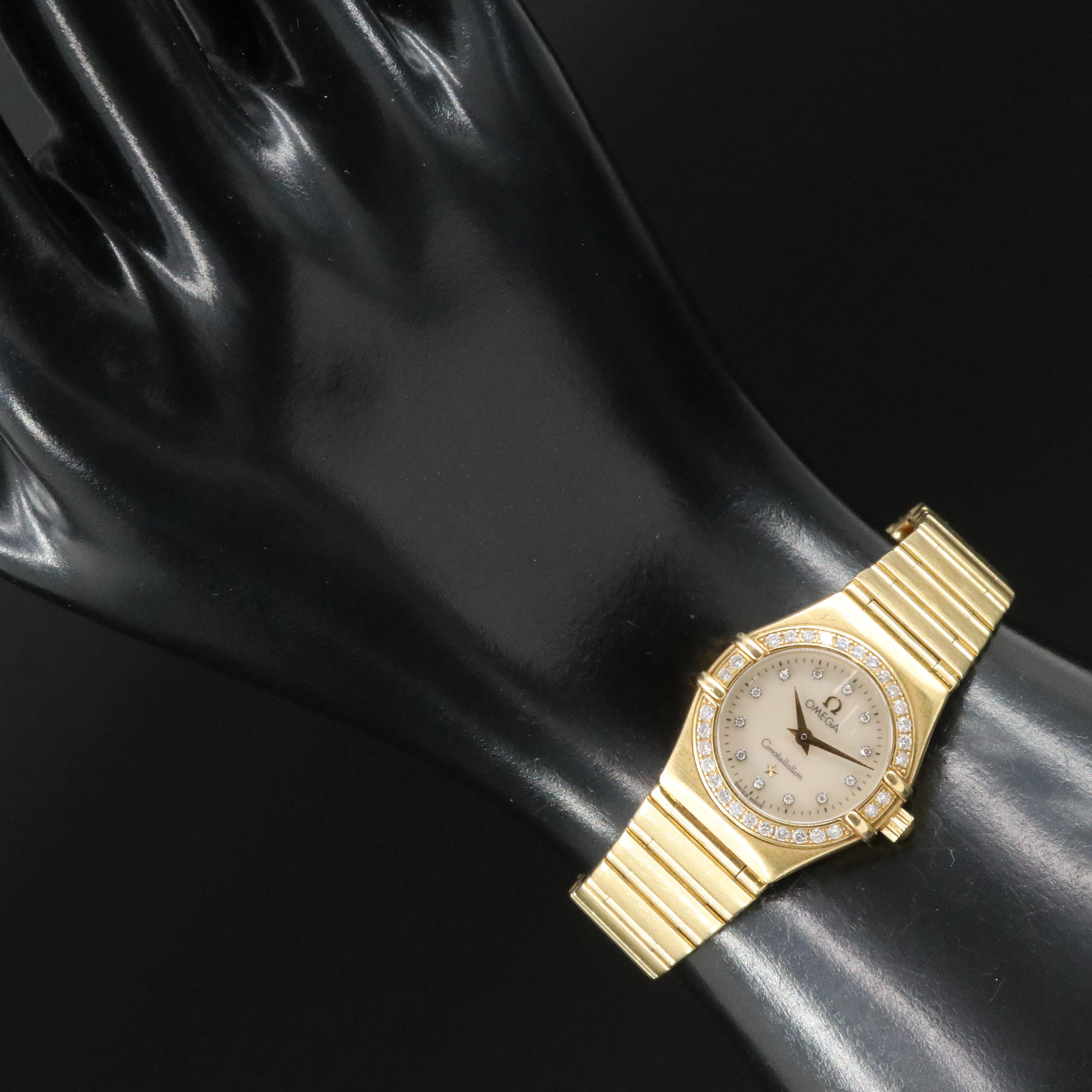 1980 Omega Constellation Factory Diamond Mother-of-Pearl Dial and Bezel ...