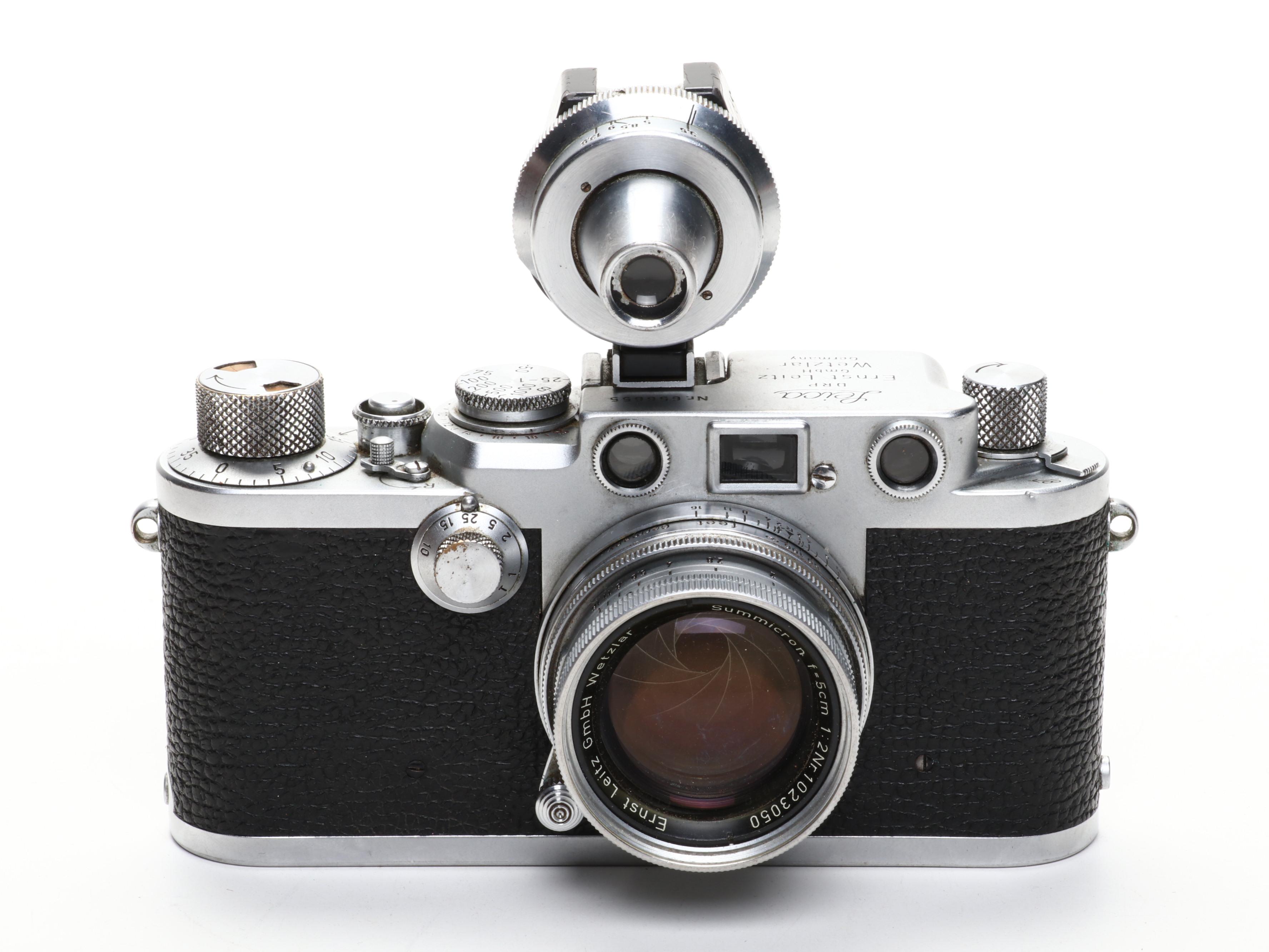 Leica IIIF 35mm Rangefinder Camera with Lenses, Bag, and More, Circa ...