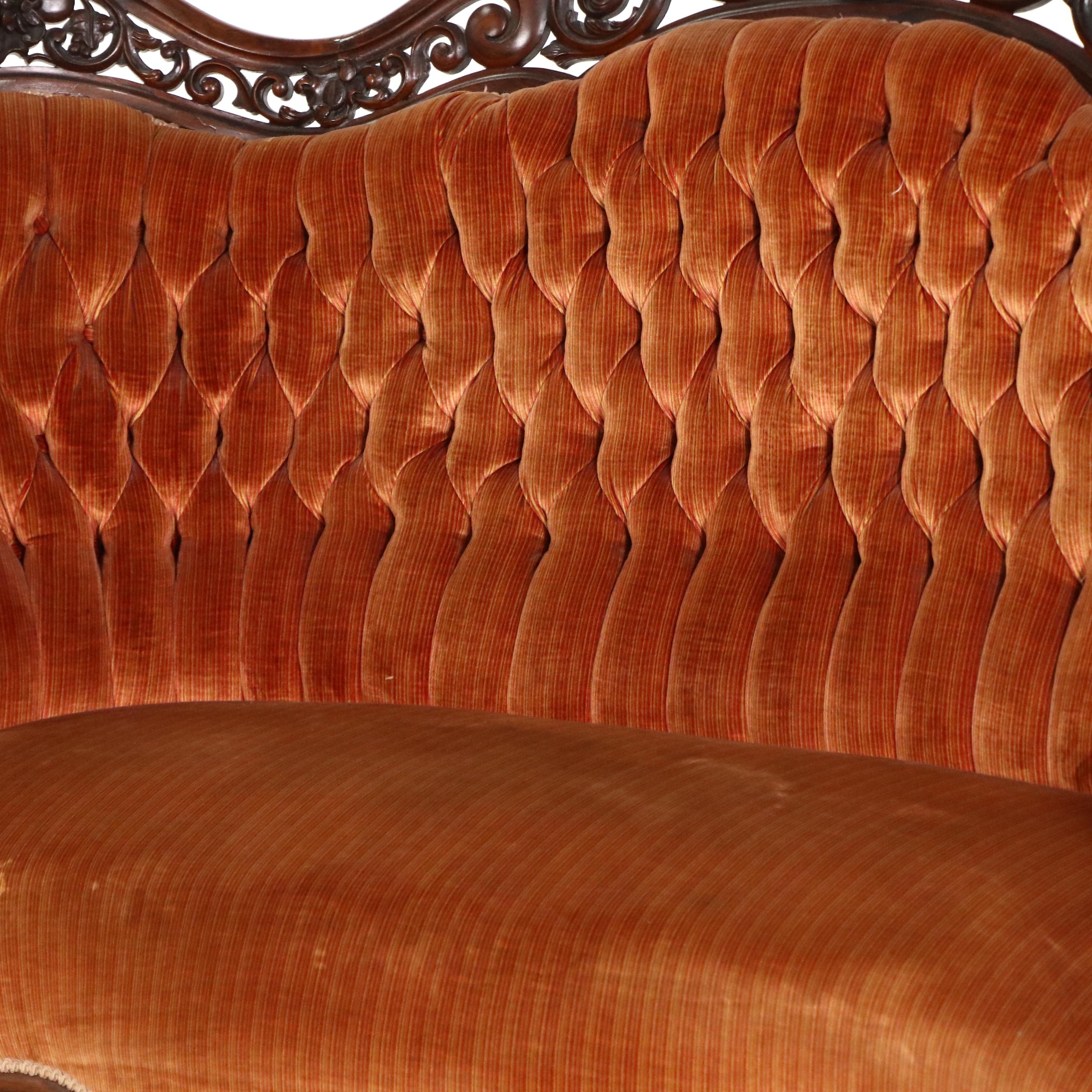 J. & J. W. Meeks "Hawkins Pattern" Laminated Rosewood Sofa, Mid-19th ...