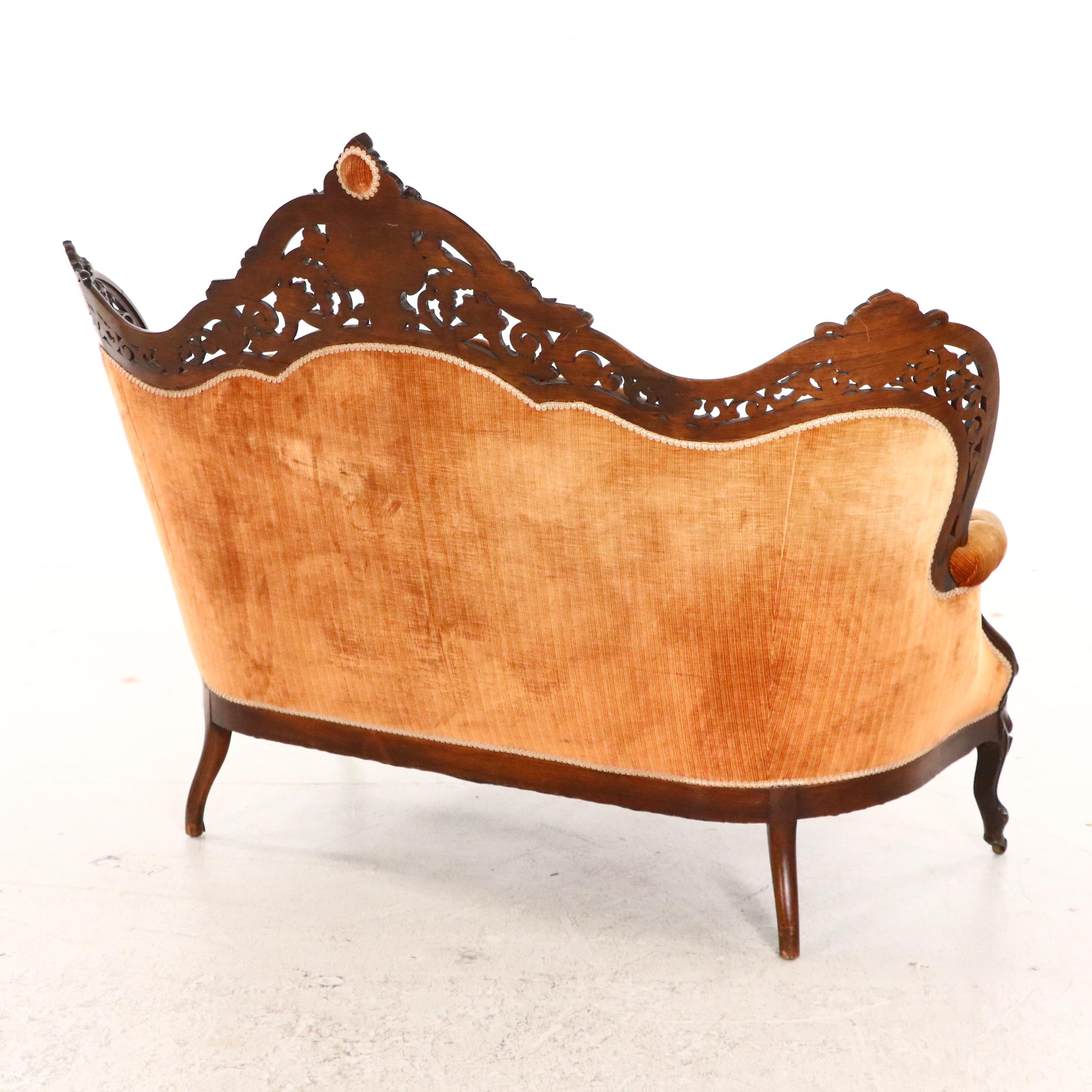 J. & J. W. Meeks "Hawkins Pattern" Laminated Rosewood Sofa, Mid-19th ...