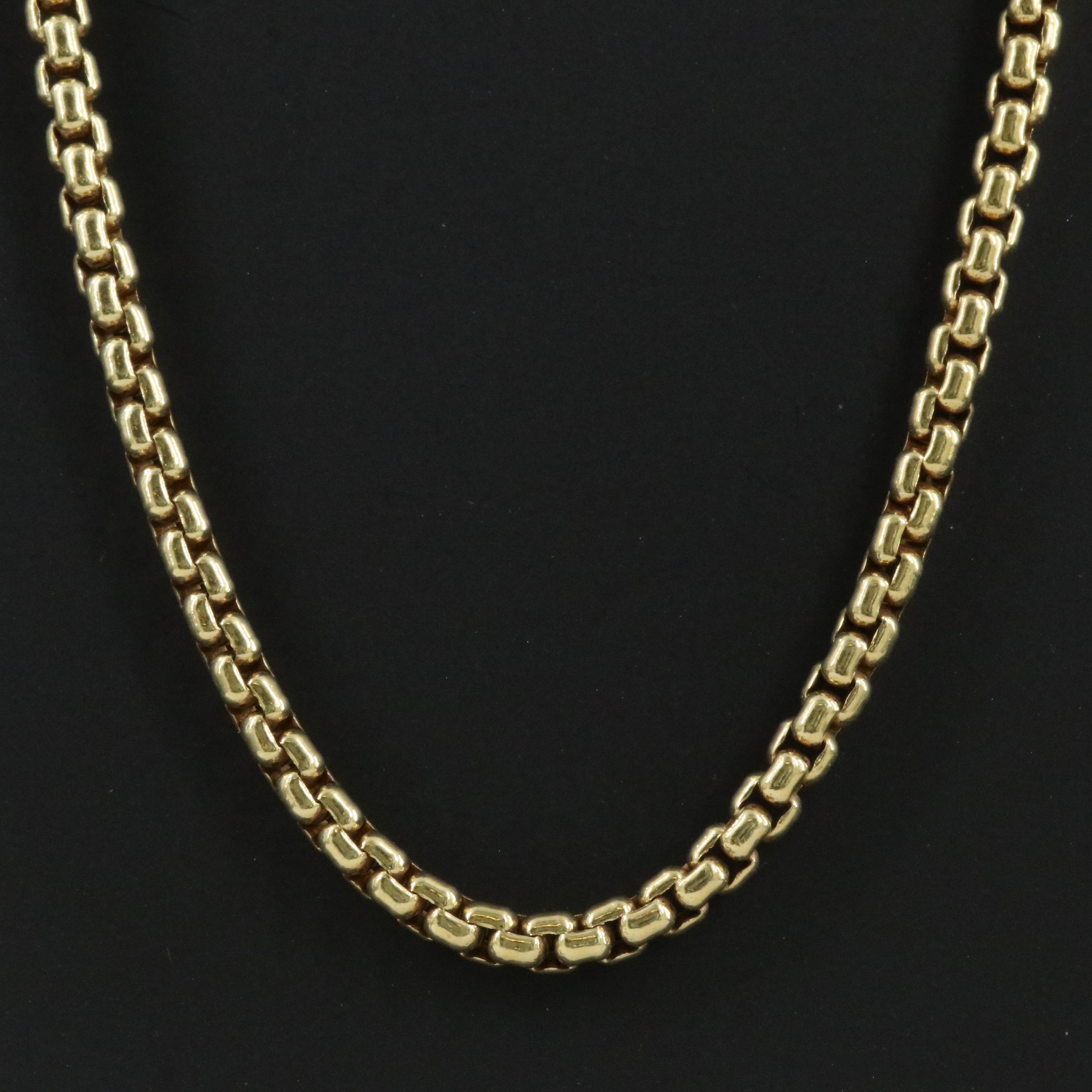 David Yurman 18K Box Chain Necklace | EBTH