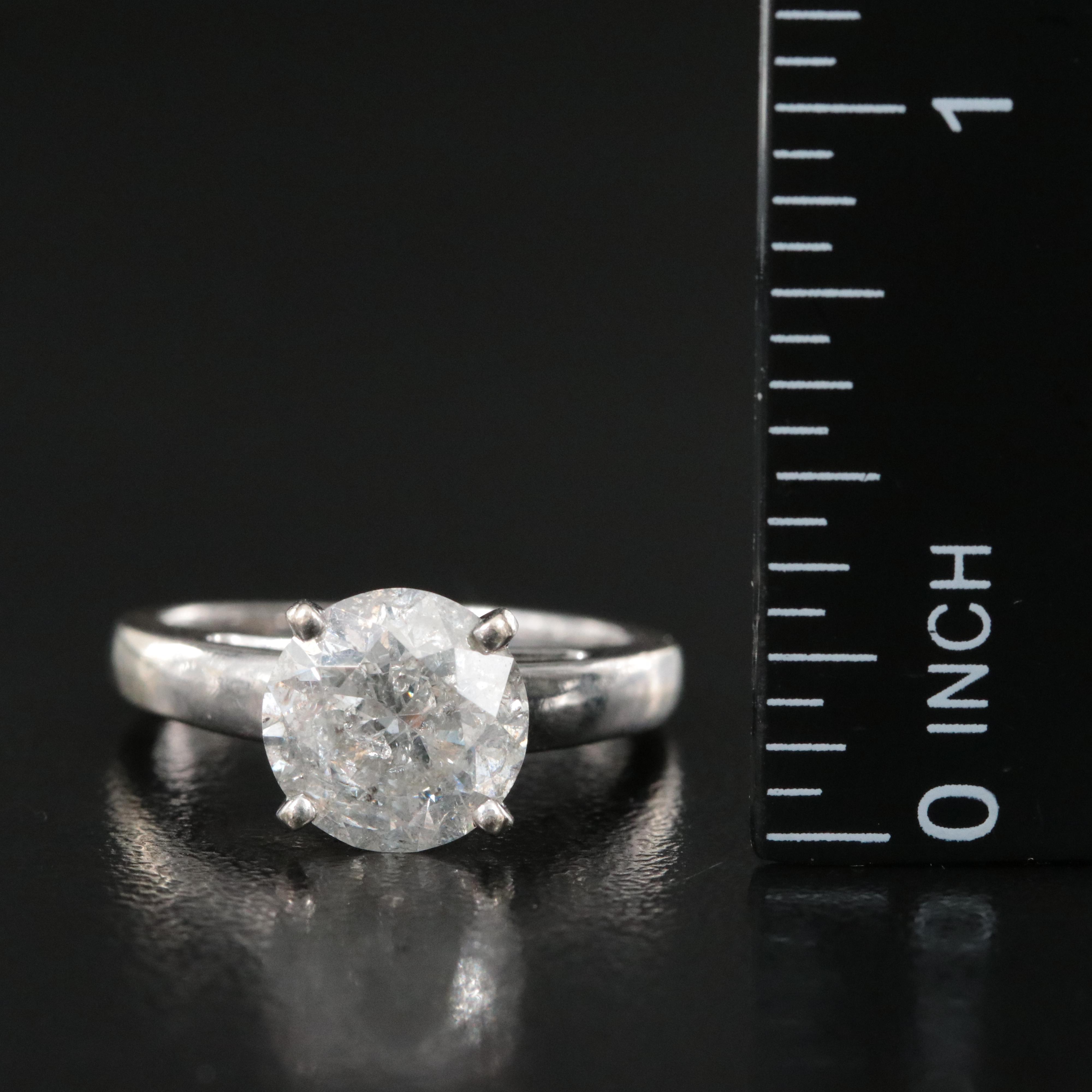 14K 3.07 CT Diamond Solitaire Ring | EBTH