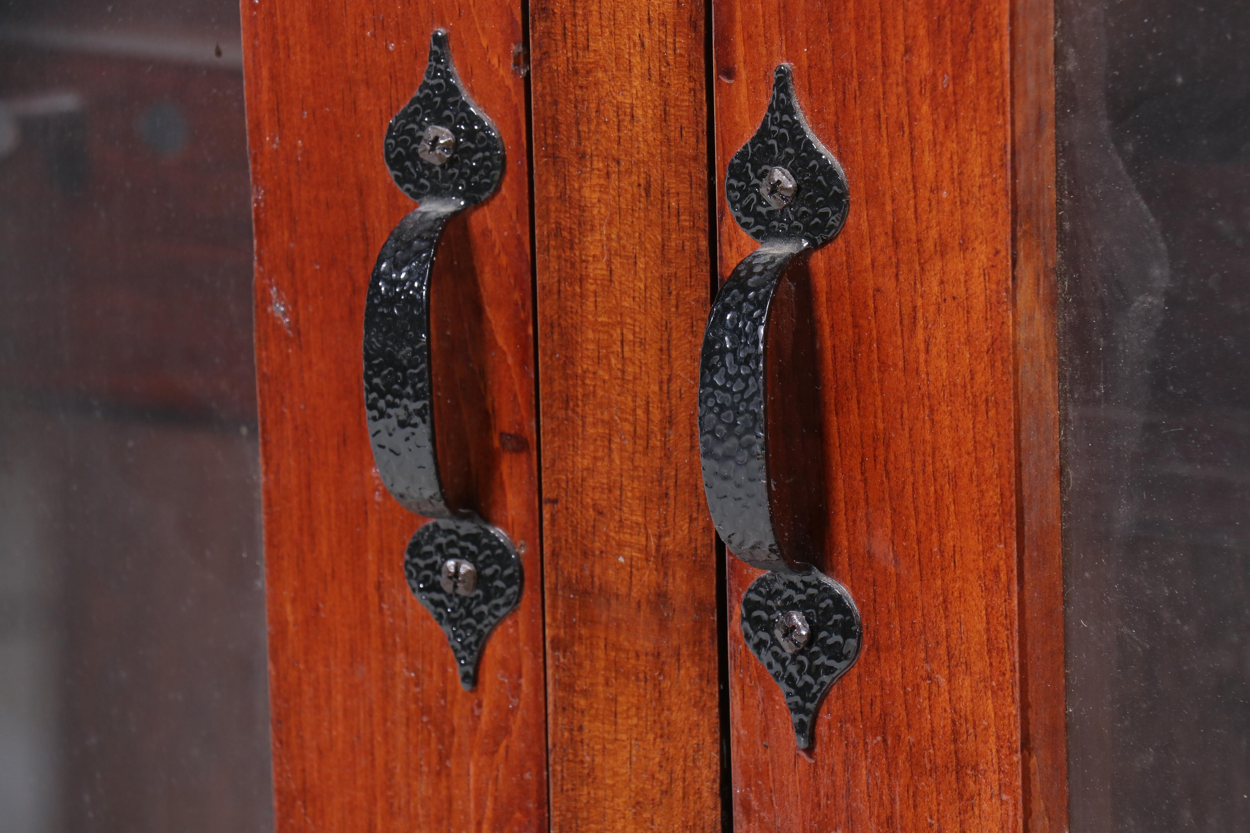 American Primitive Pine and Glass Gun Cabinet, 20th Century | EBTH