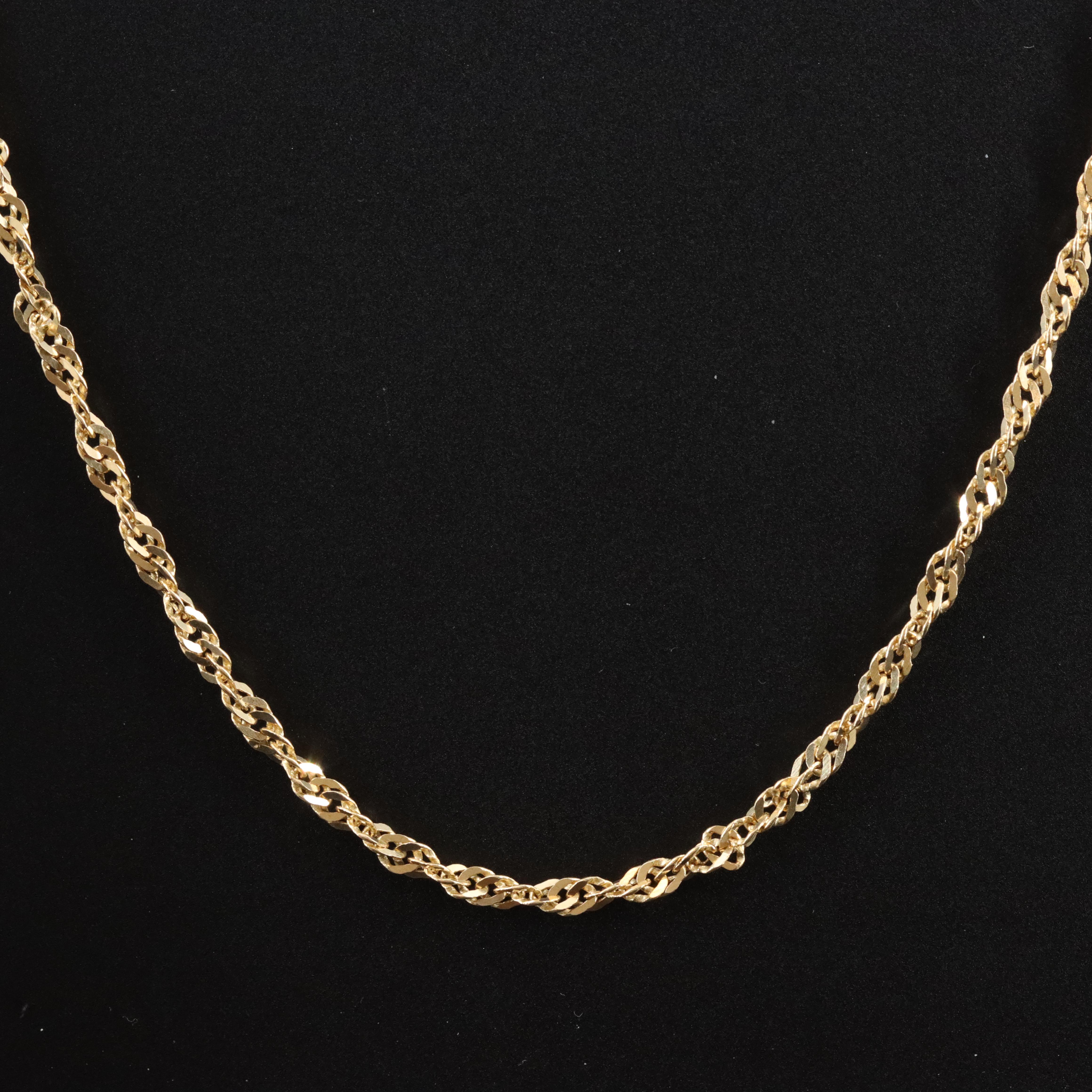 14K Diamond Cut French Rope Chain Necklace | EBTH