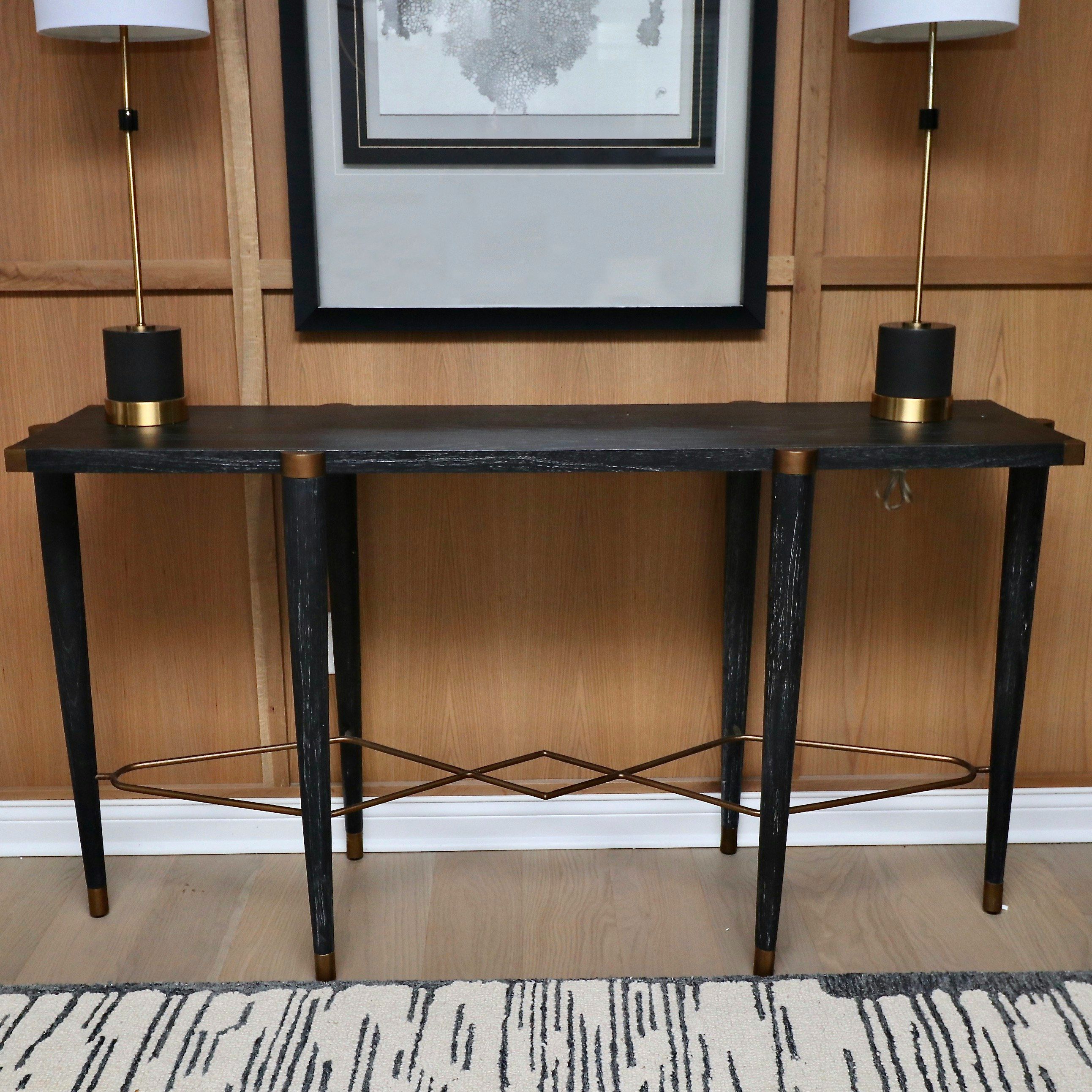 Gabby Home "Fiona" Hollywood Regency Style Metal and Cerused Oak ...