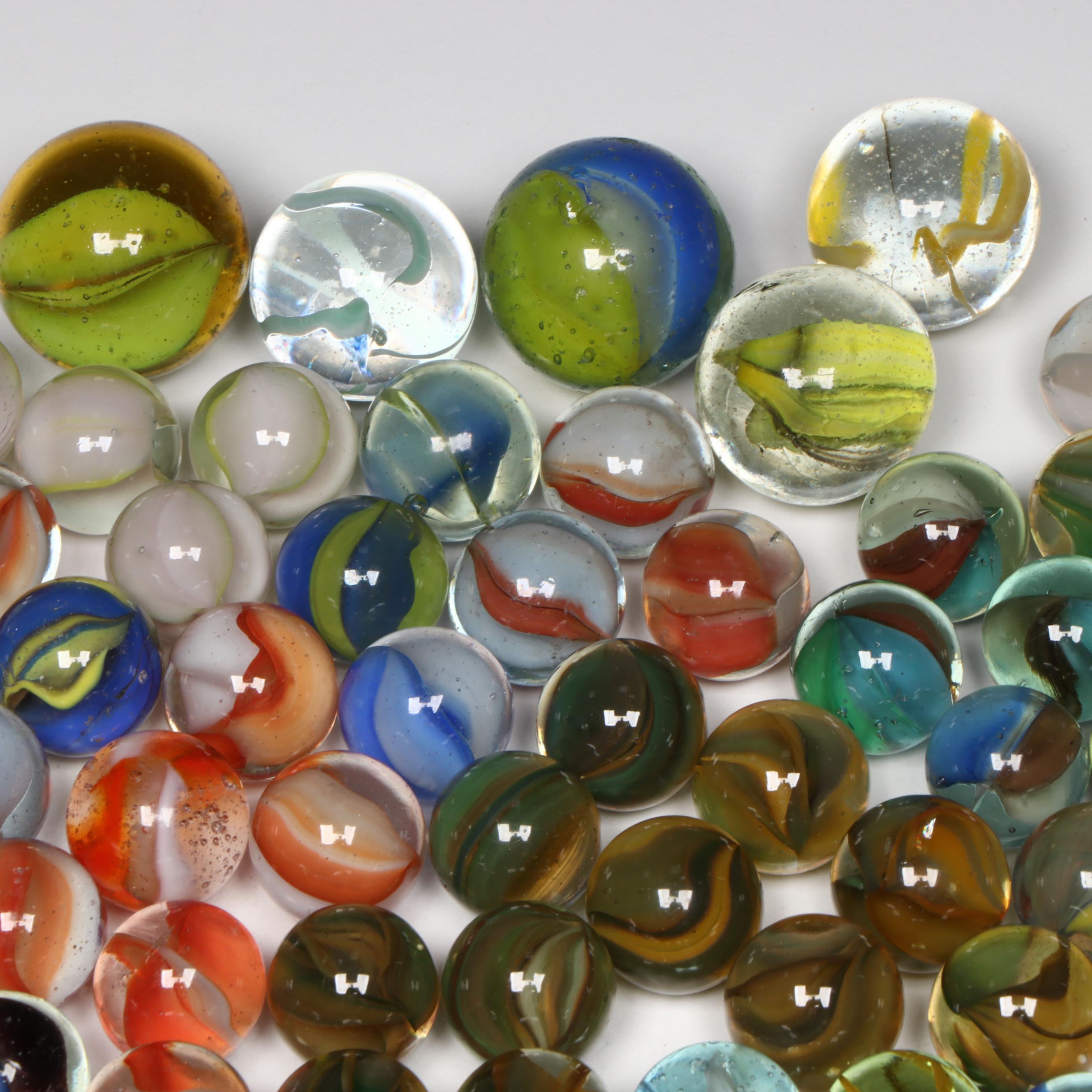 Marble King, Vitro Agate and Other Multicolor Cat's Eye Glass Marbles ...