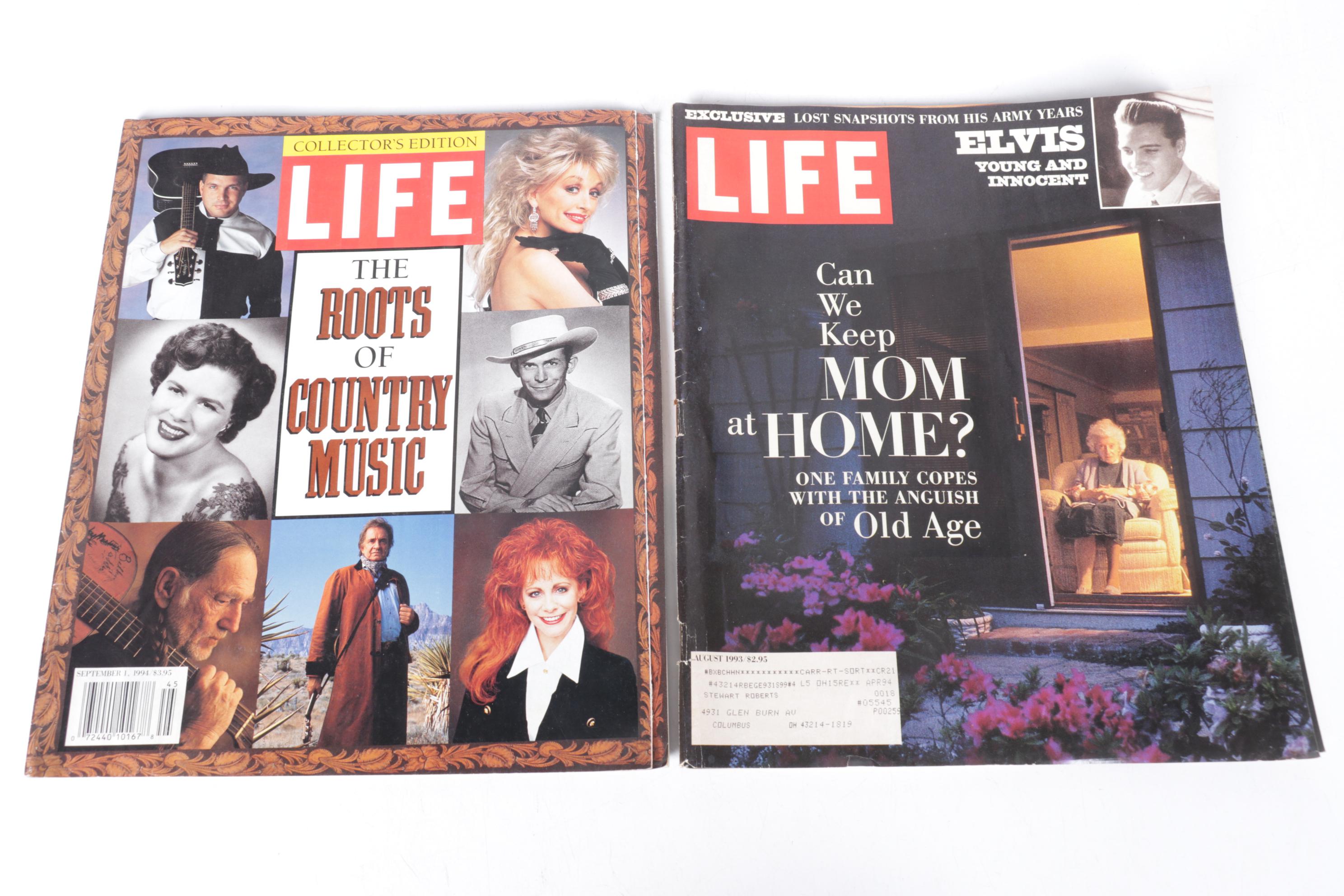 "LIFE" Magazine Music & Culture Issues Featuring Elvis Presley, Billy ...