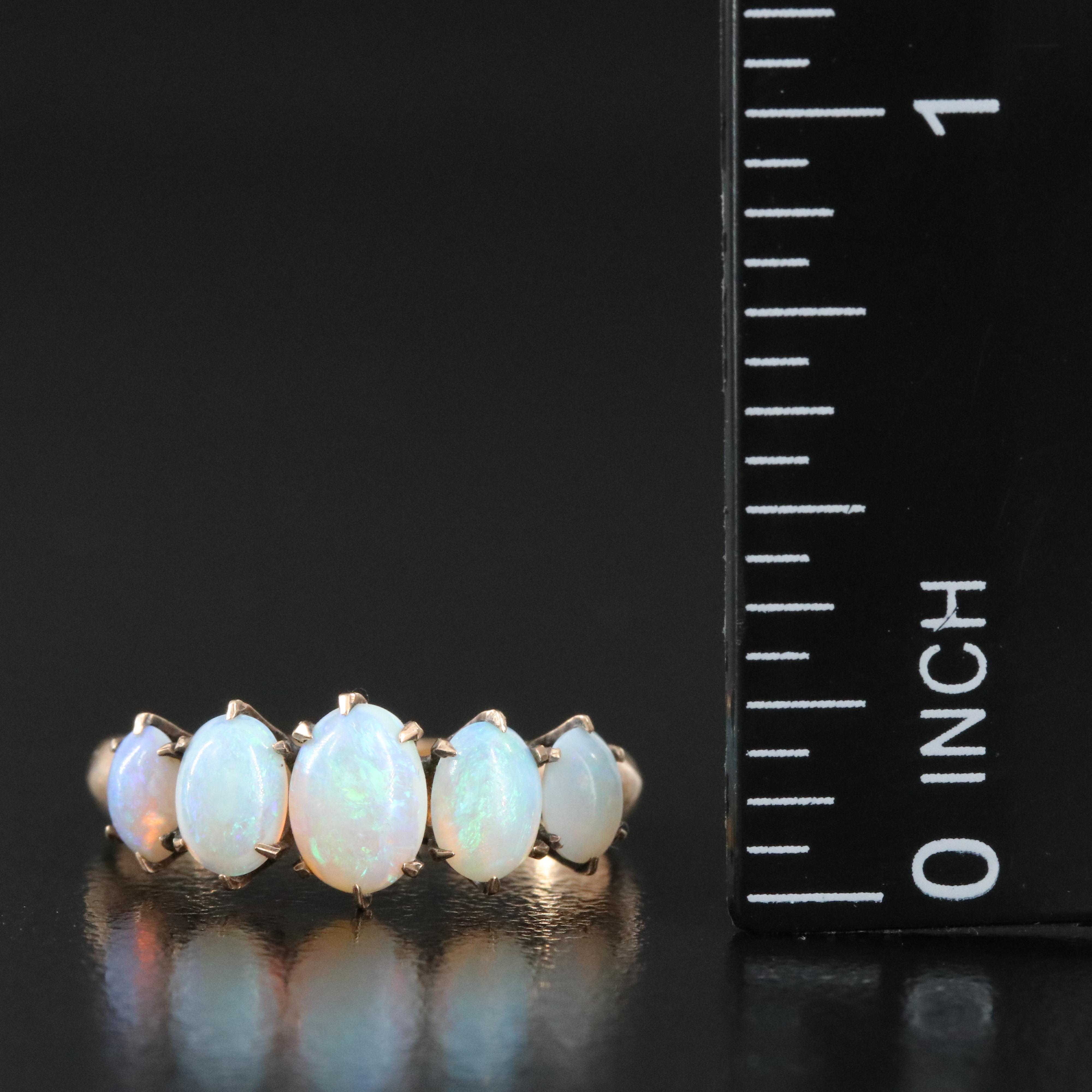 Vintage 10K Opal Rose Gold Ring | EBTH