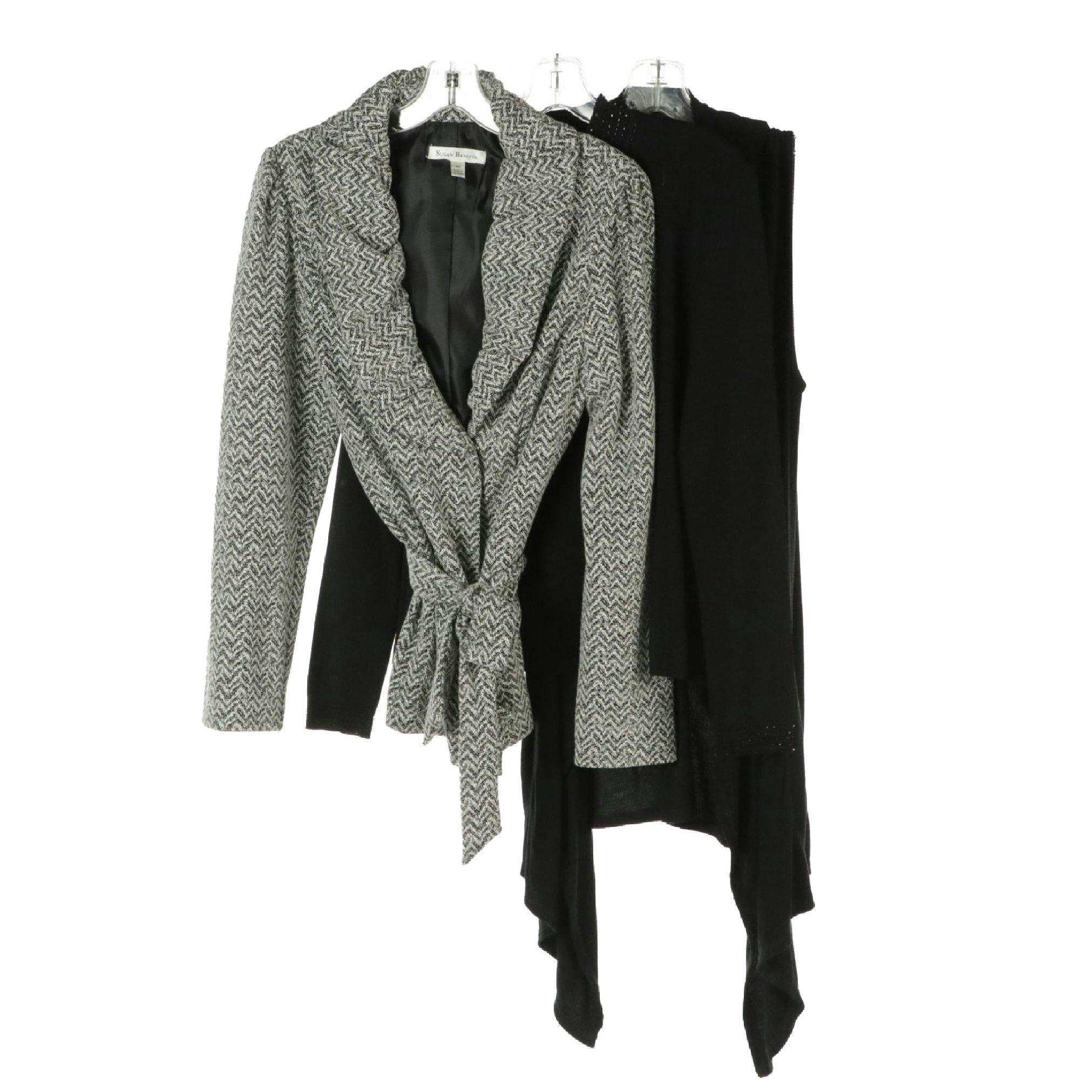 Belldini Beaded Knit Zip Sweater, Susan Bristol Belted Blazer, Other ...