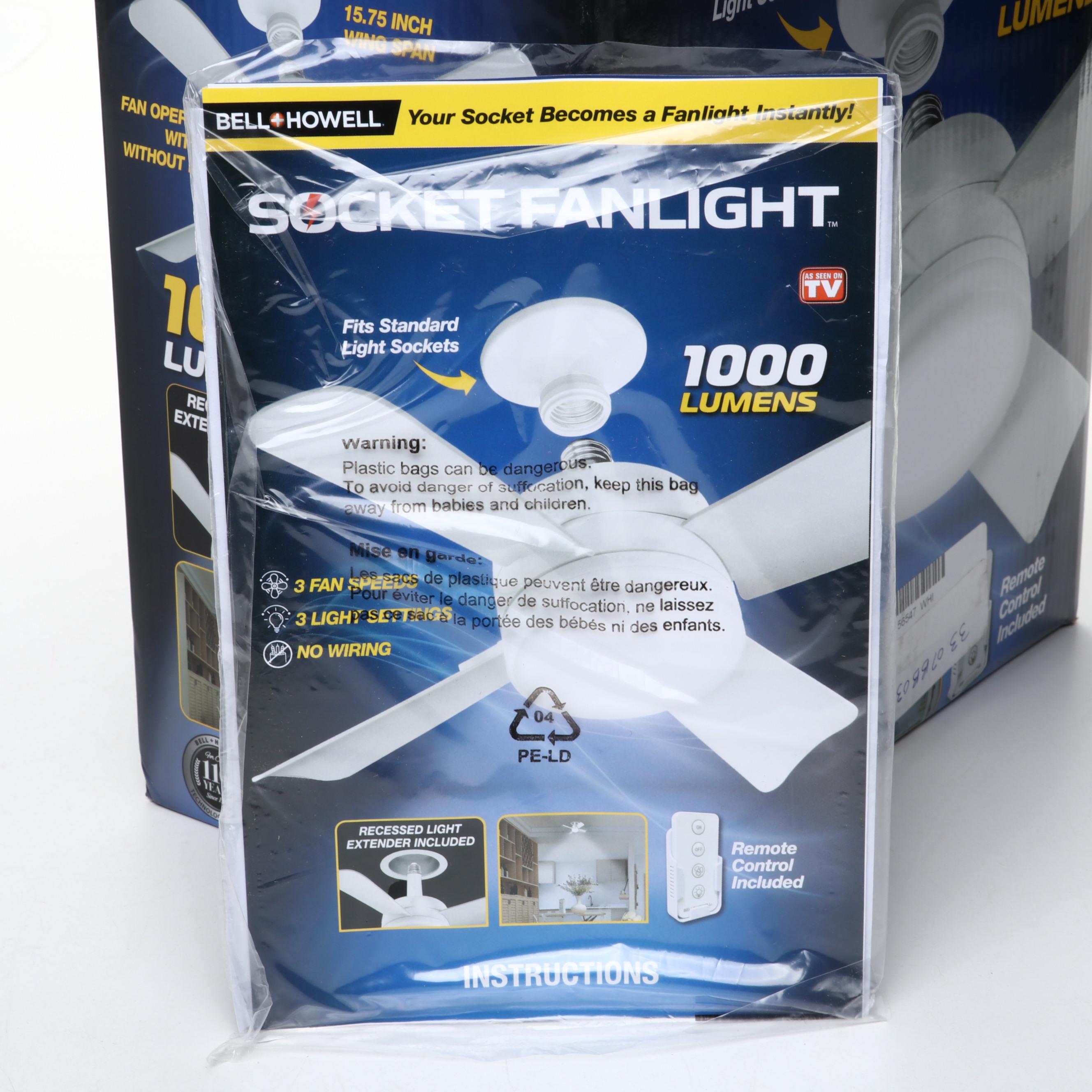 Bell + Howell Socket Fanlights, Pair | EBTH