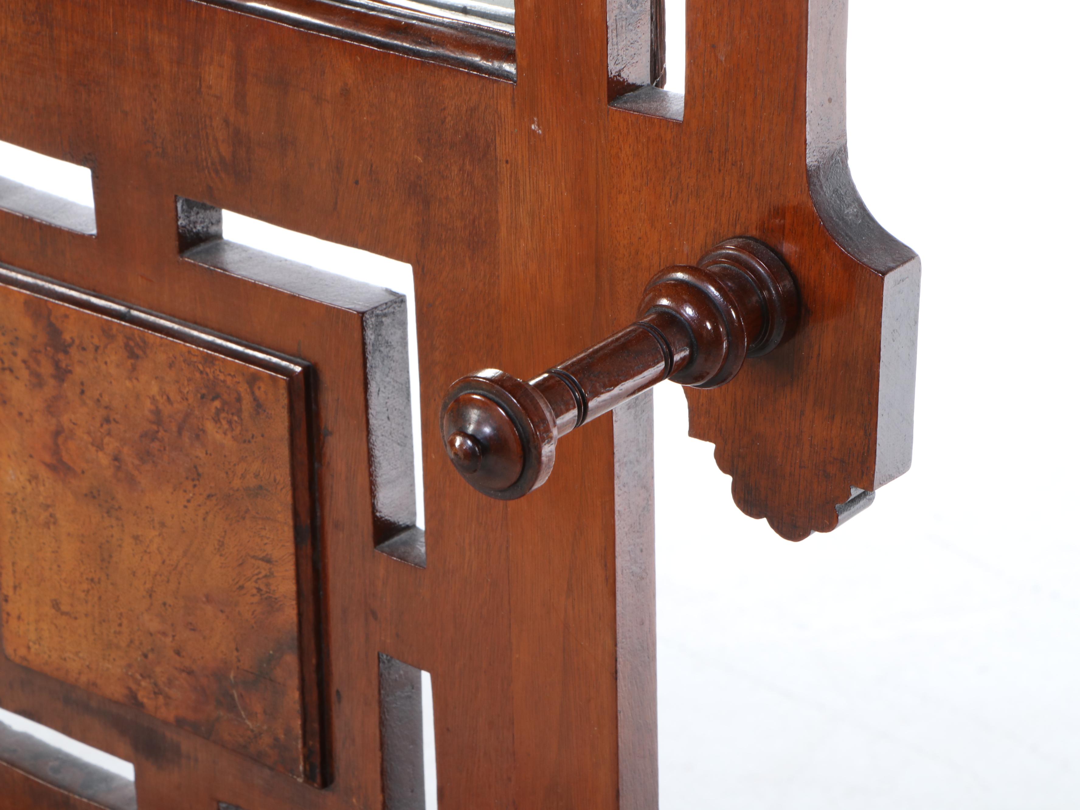 Victorian Walnut, Burl Walnut, and White Marble Hall Stand, Late 19th ...