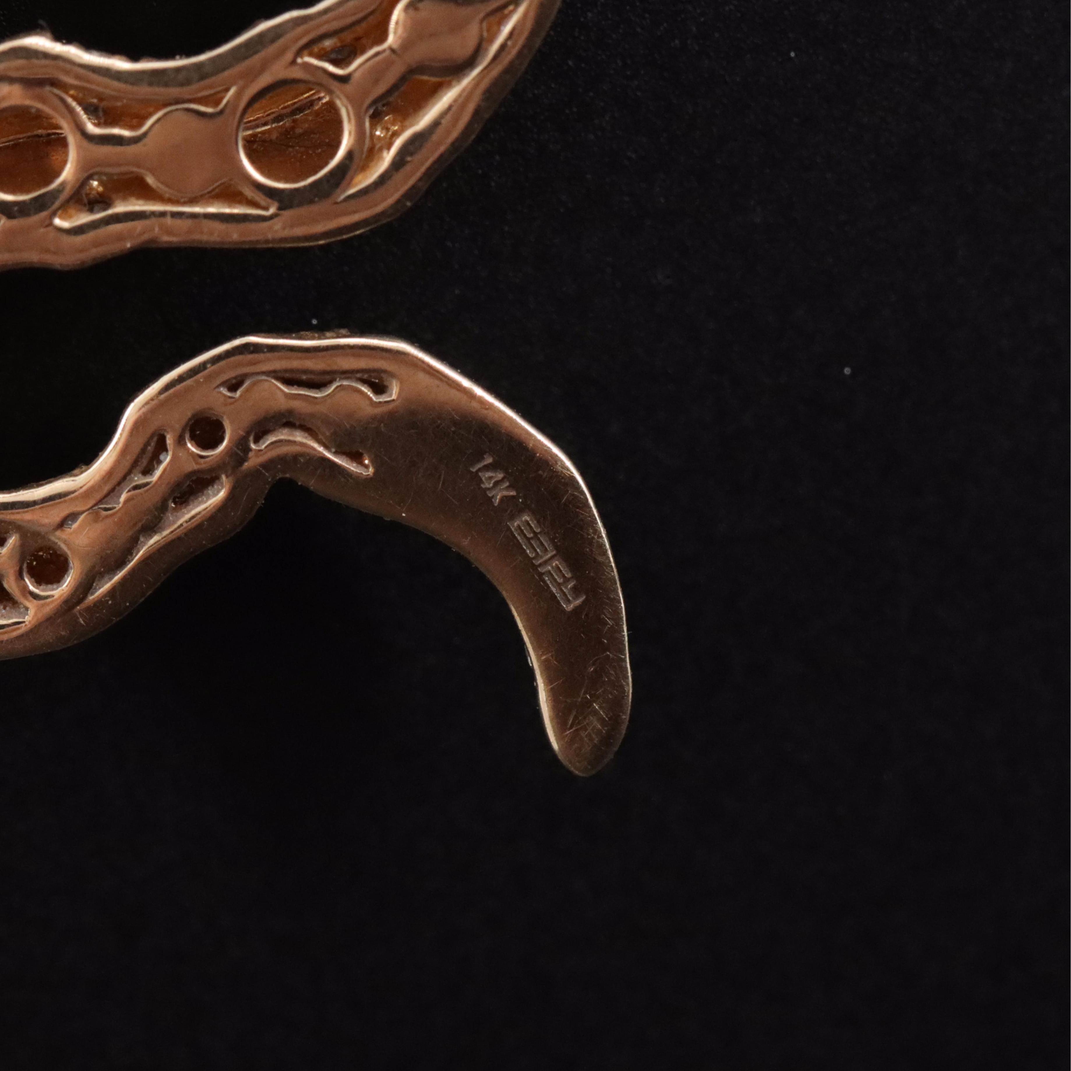 EFFY 14K 0.52 CTW Diamond and Ruby Eyed Serpent Pendant | EBTH