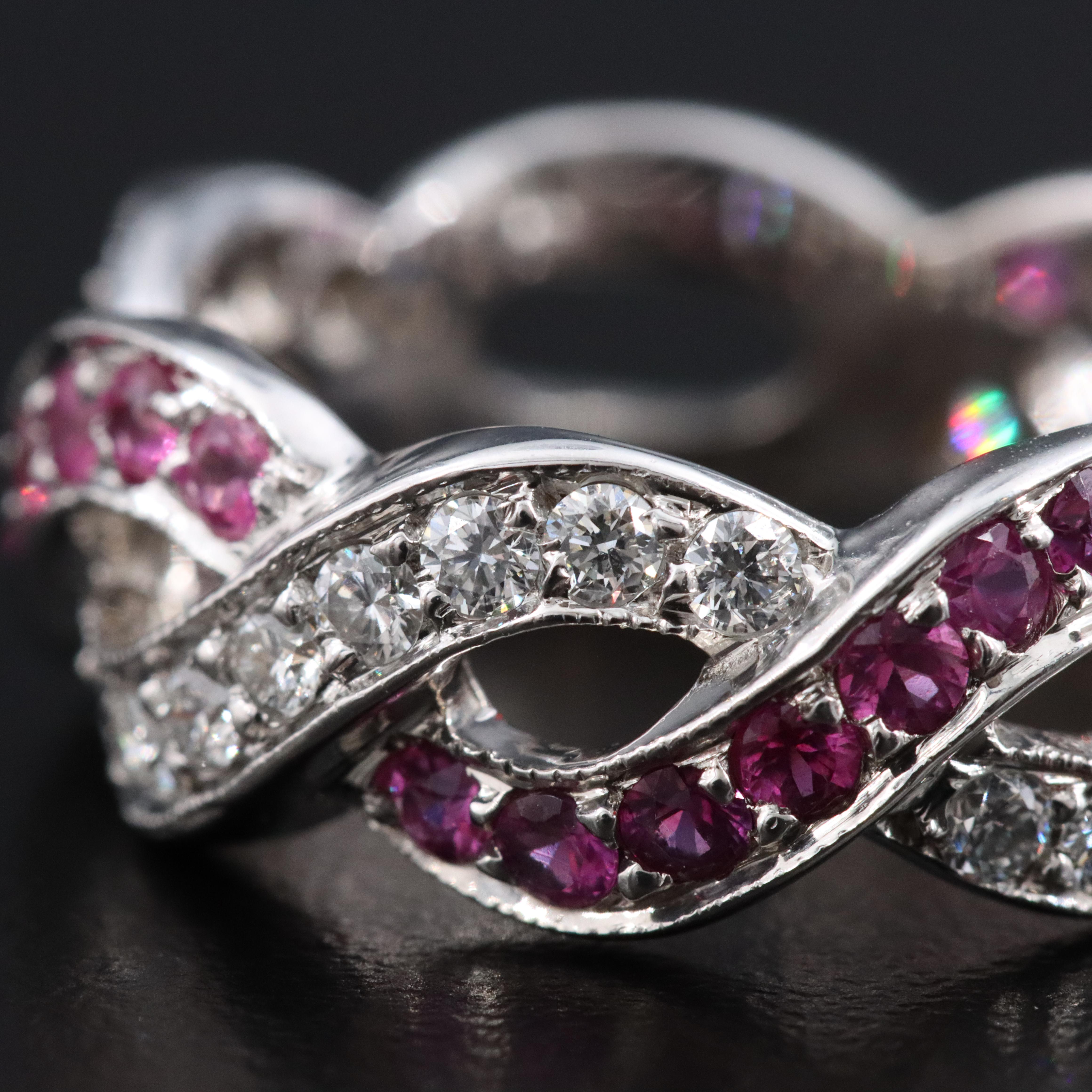18K Ruby and Diamond Twist Ring | EBTH
