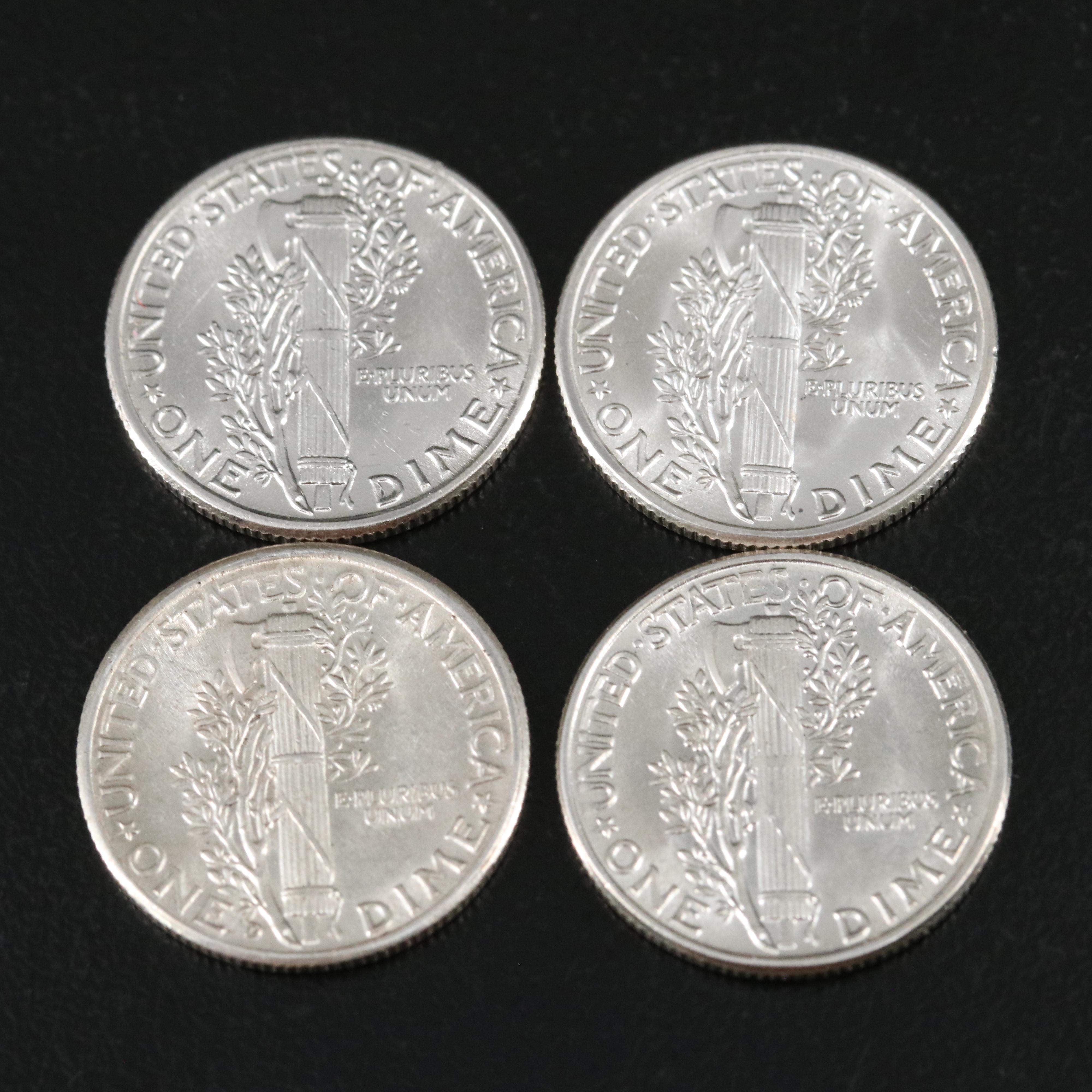 Ten Different U.S. Mercury Dimes | EBTH