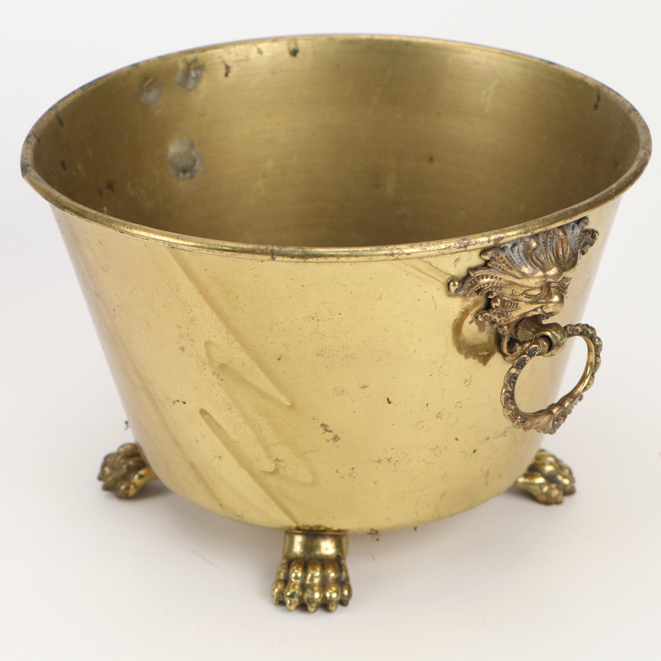 Wooden Bath Thermometer, Brass Carn Horn, and Other Décor, 20th Century ...