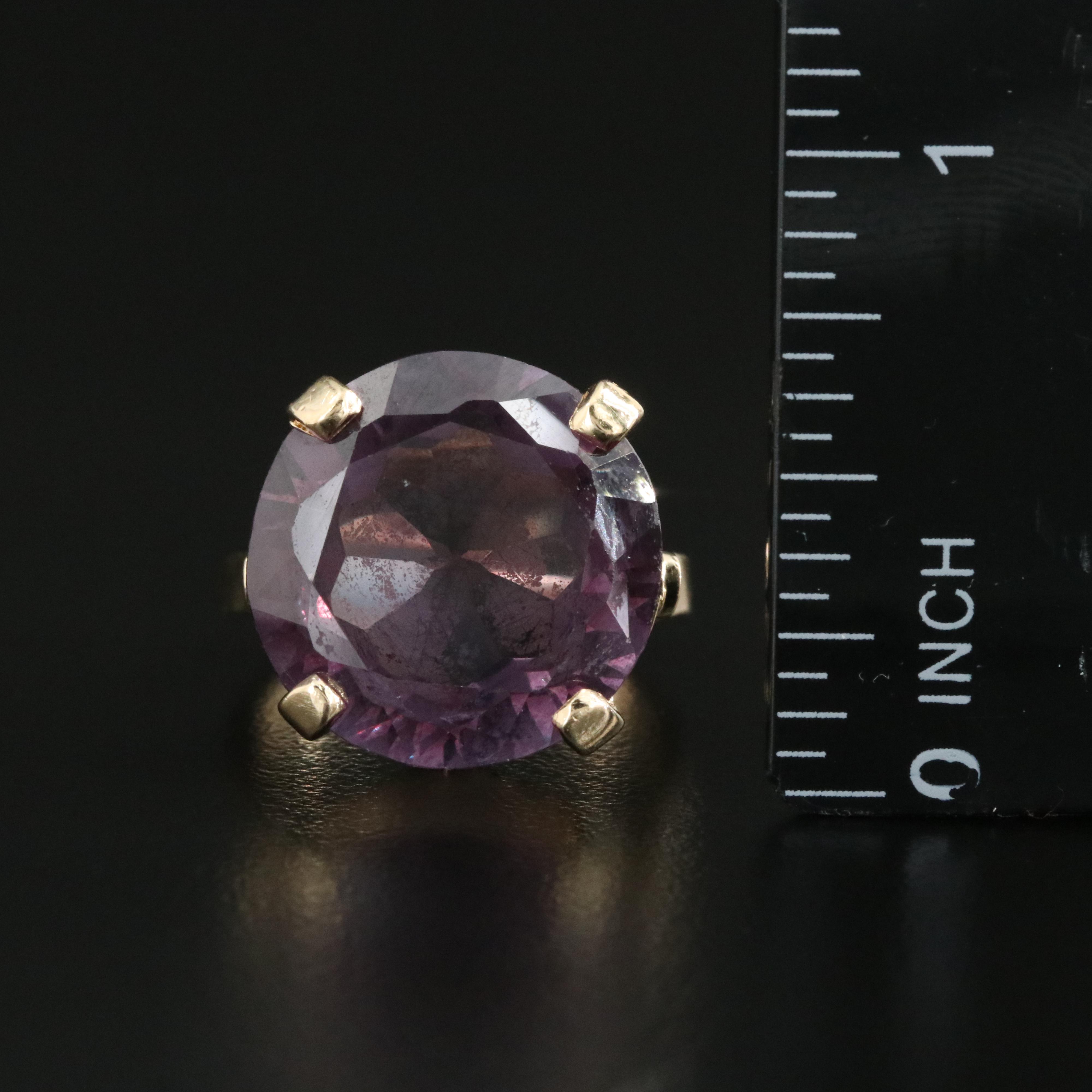 14K Lab Grown Color Change Sapphire Ring | EBTH