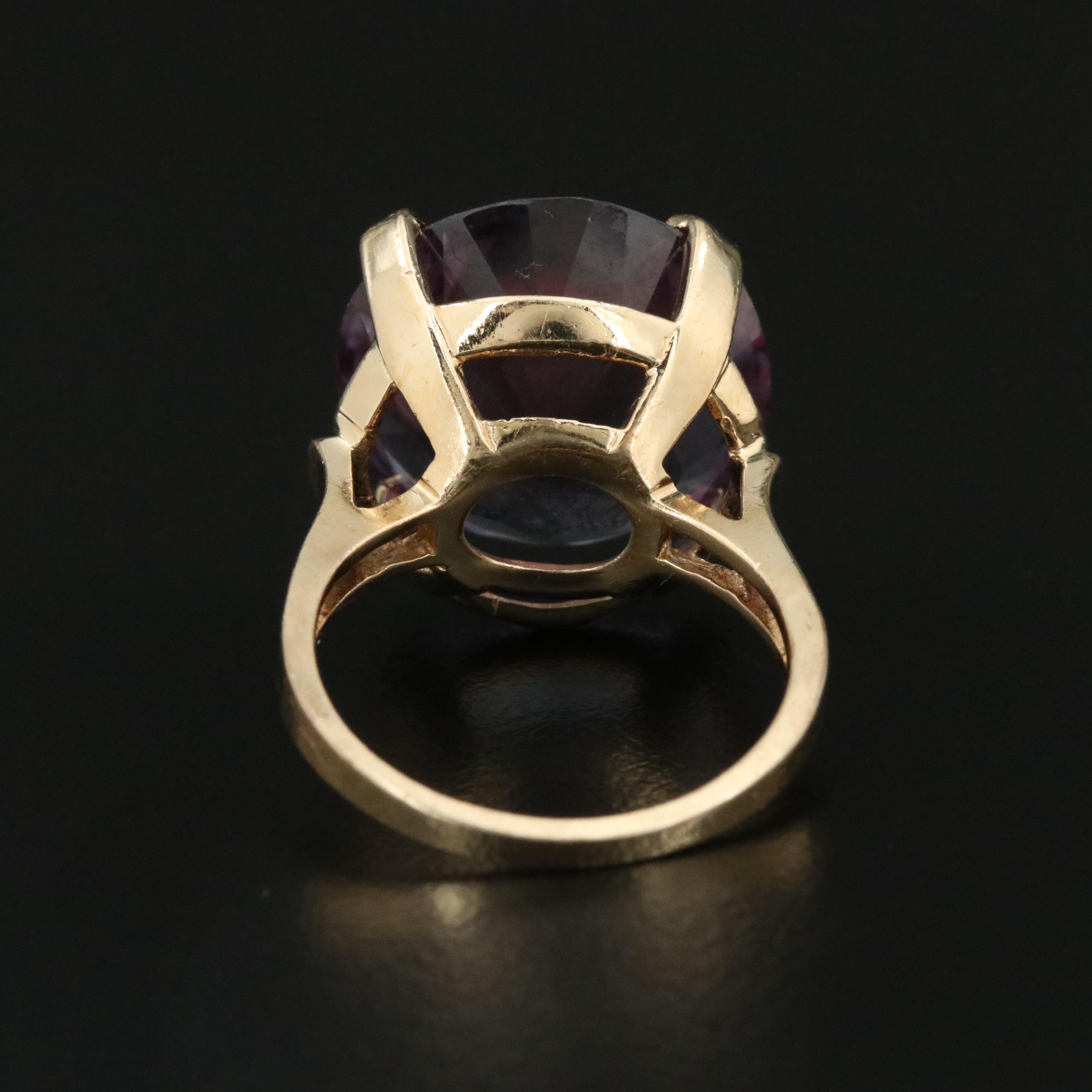 14K Lab Grown Color Change Sapphire Ring | EBTH