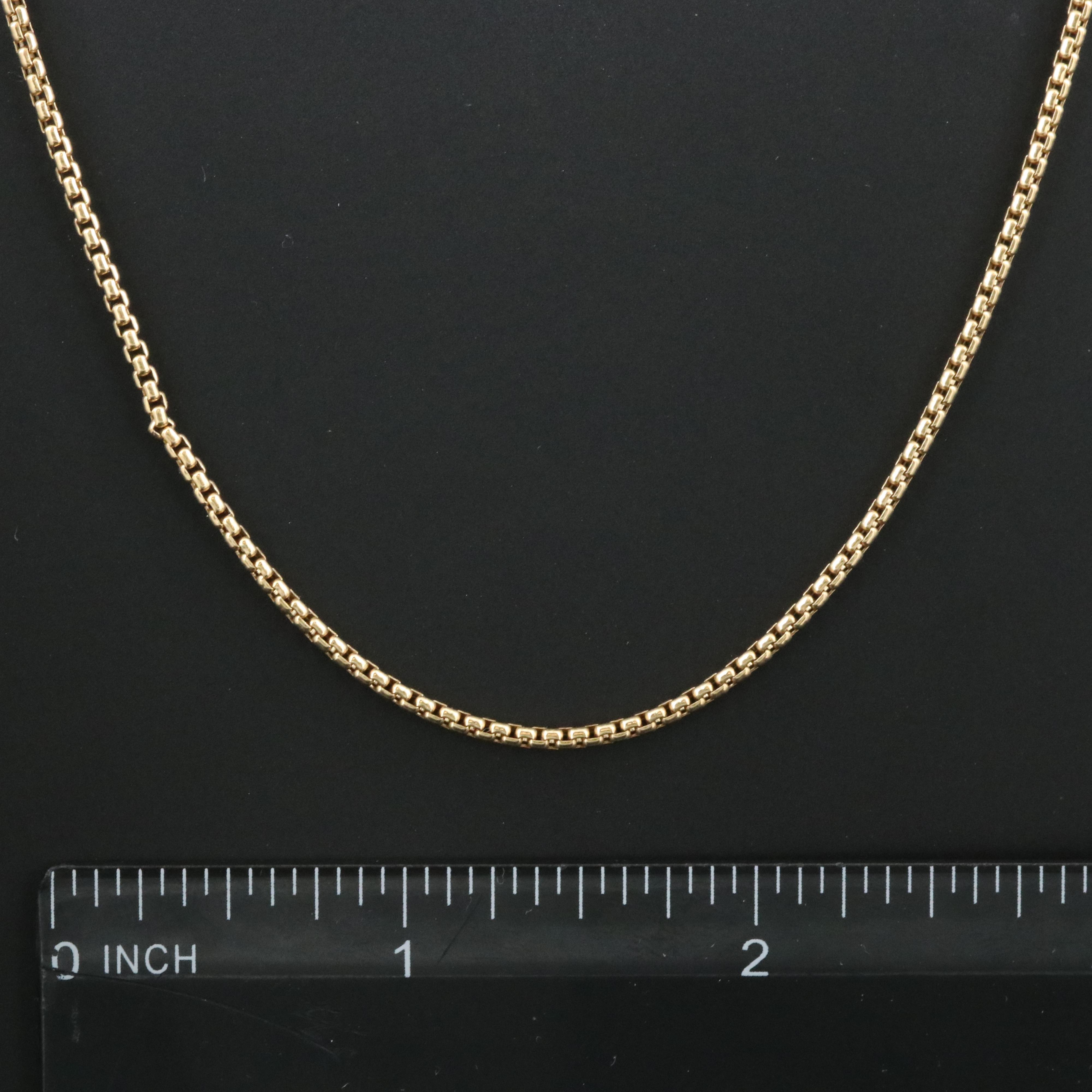 David Yurman 18K Box Chain Necklace | EBTH