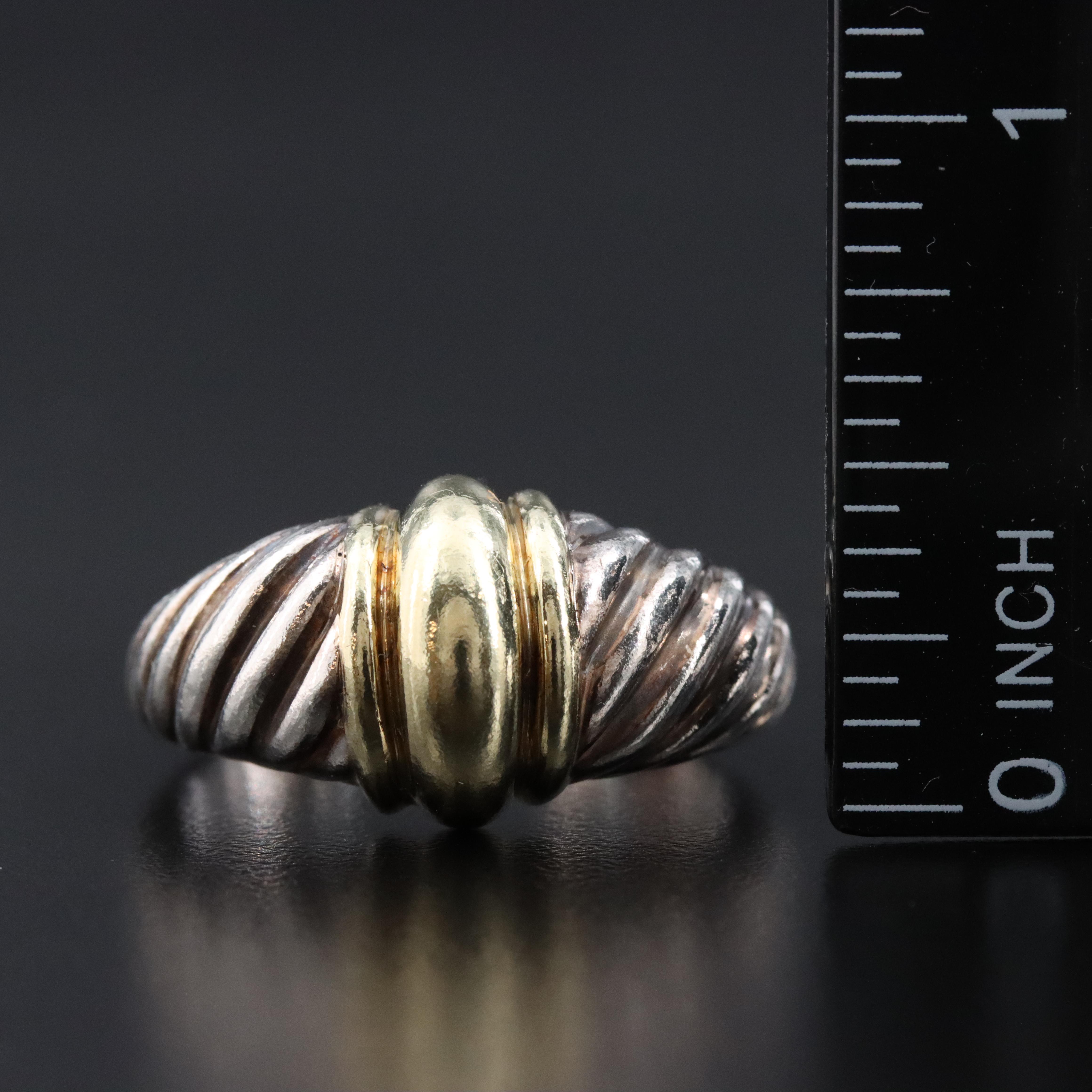 David Yurman Metro Sterling and 14K Dome Ring | EBTH