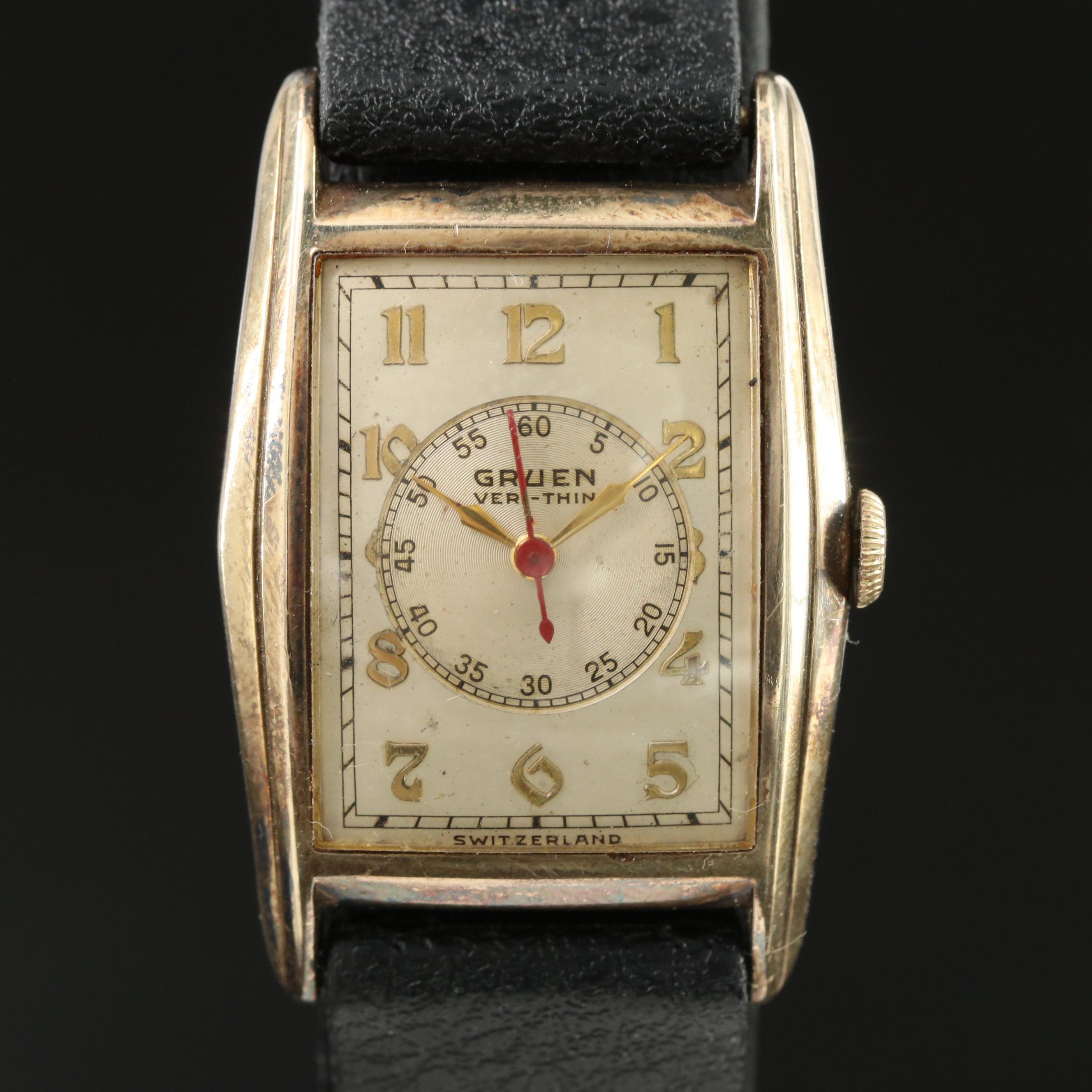 1940 Gruen Veri-Thin Stem Wind Watch | EBTH