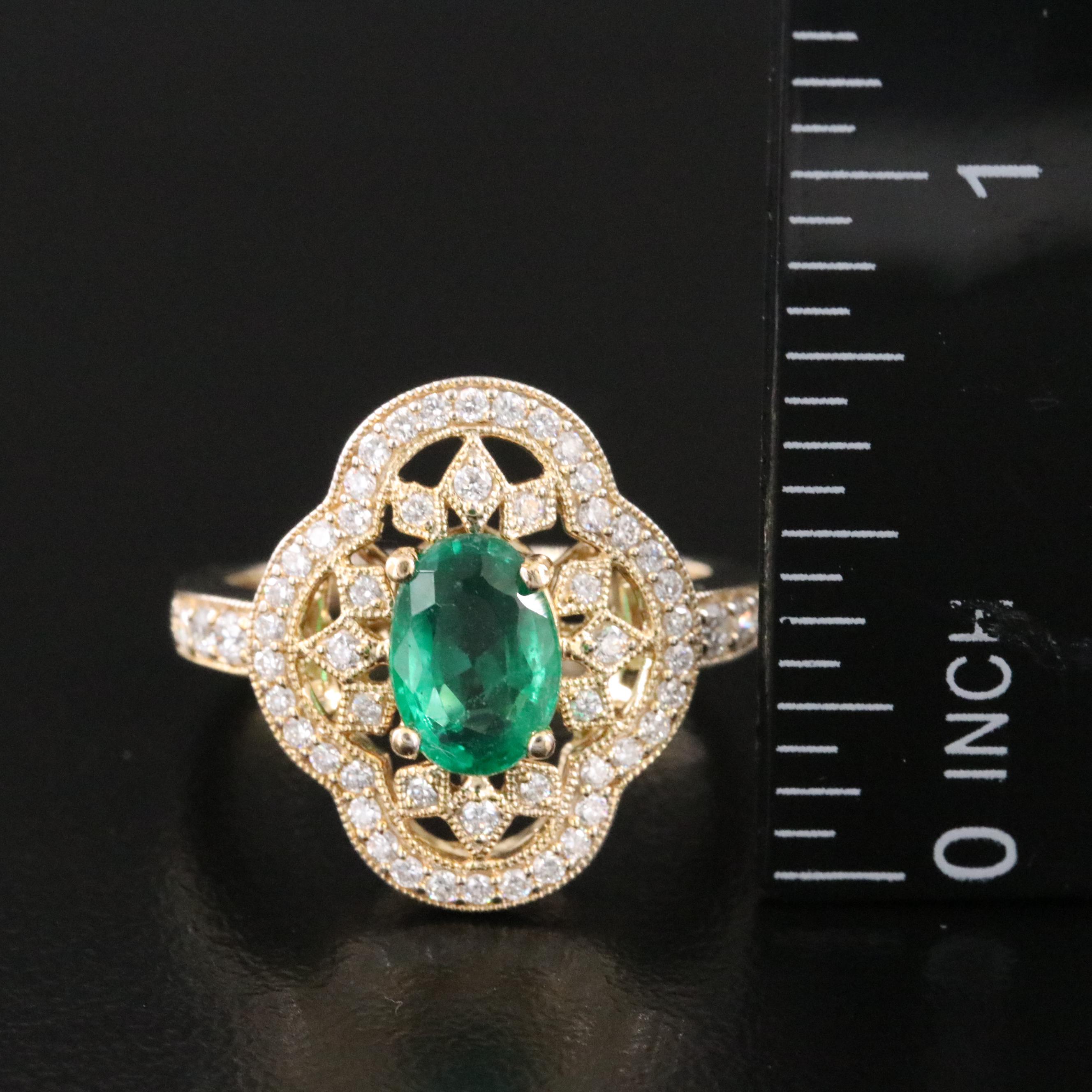 18K Emerald and Diamond Ring | EBTH