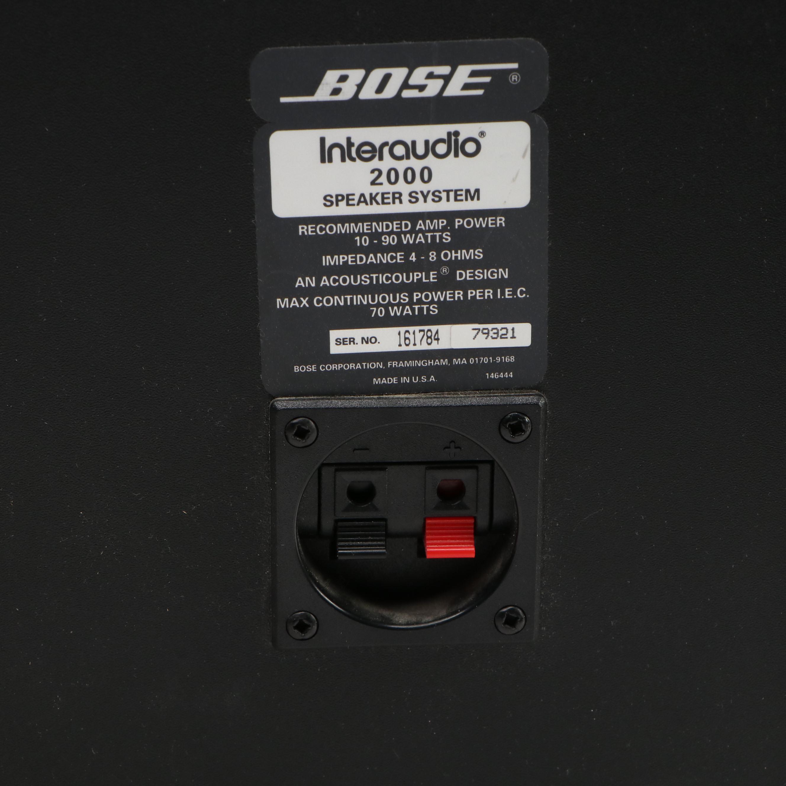 Bose Interaudio 2000 and Acoustimass Speakers with Episode Bash Speaker ...