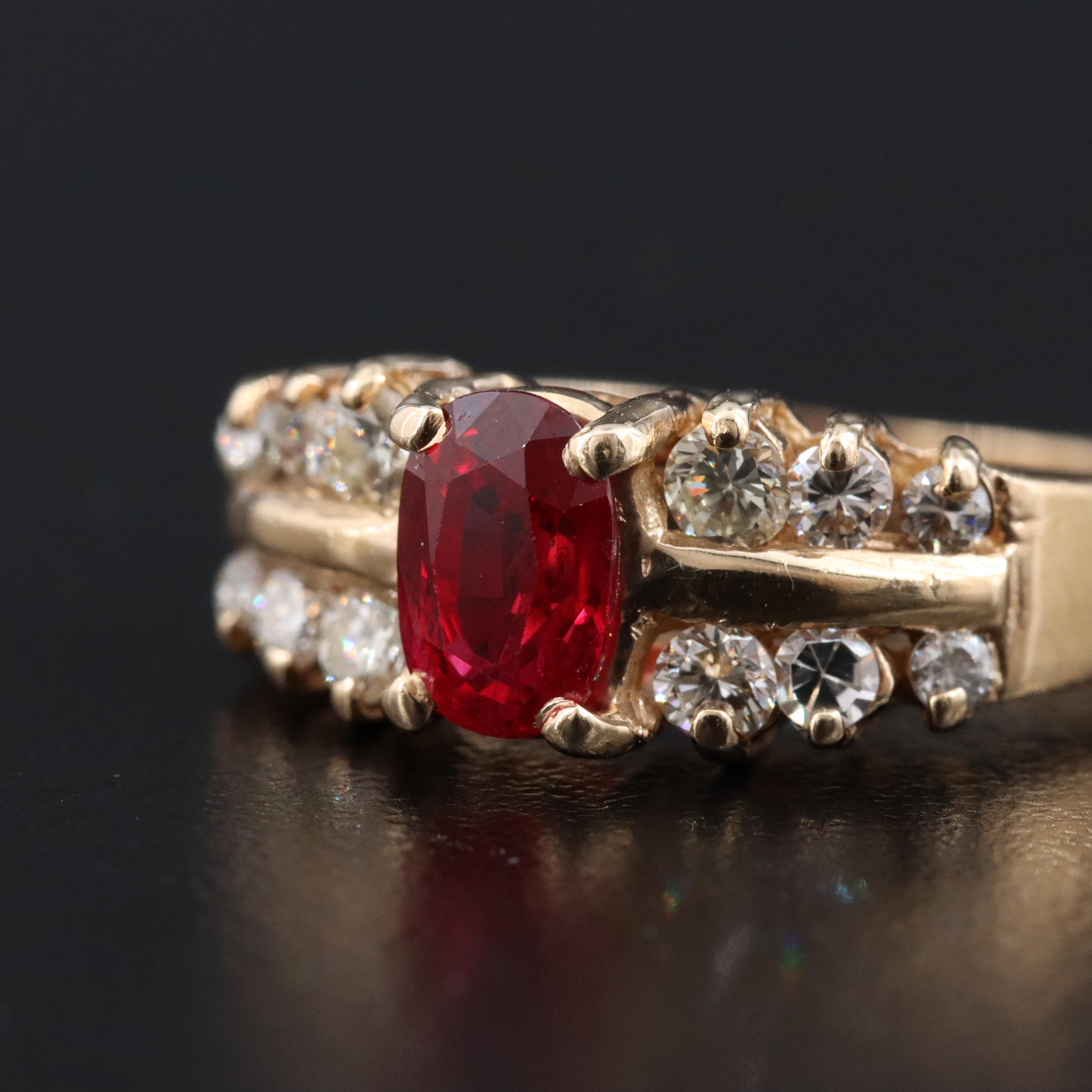 14K Ruby and 0.33 CTW Diamond Ring | EBTH