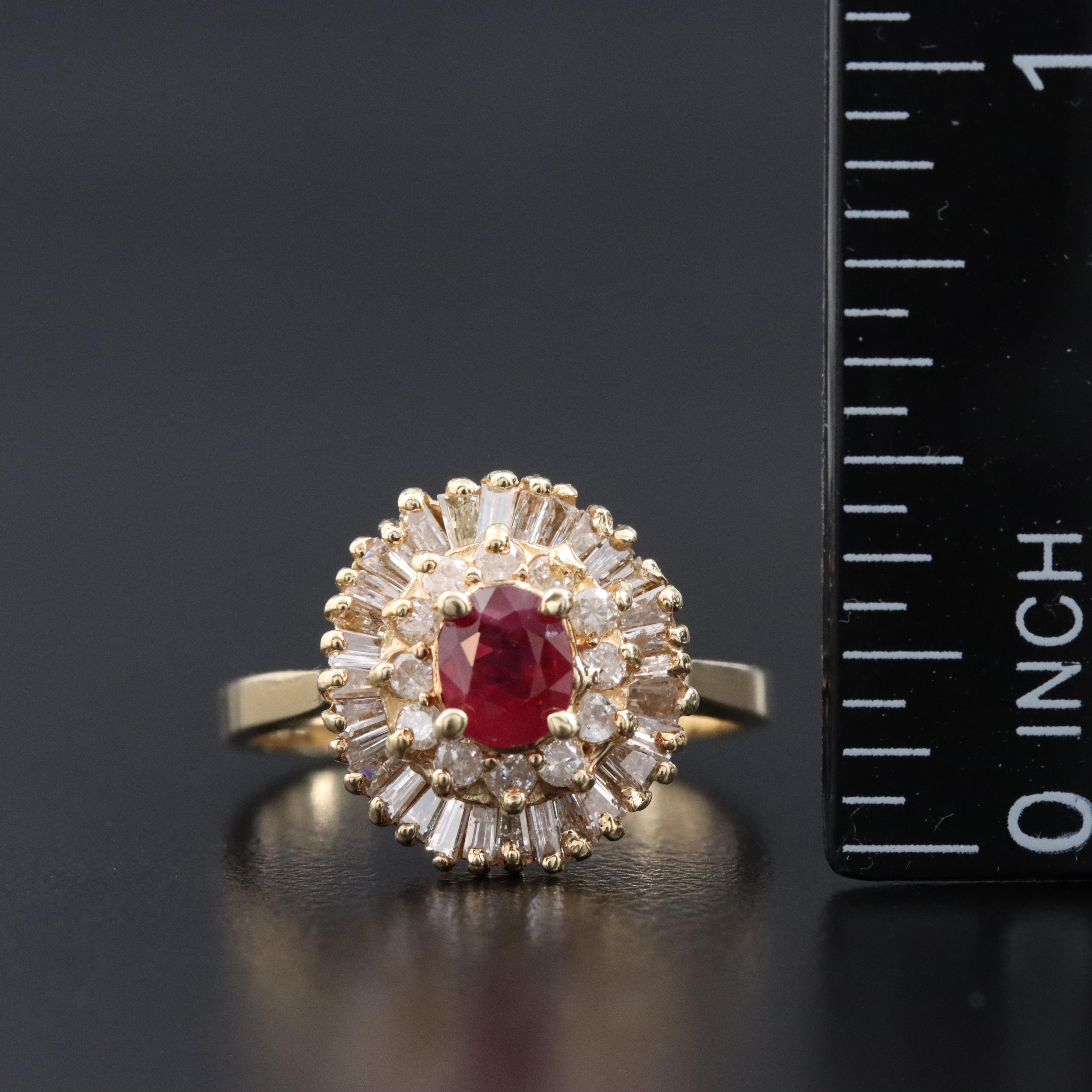 14K Ruby and 0.47 CTW Diamond Ring | EBTH
