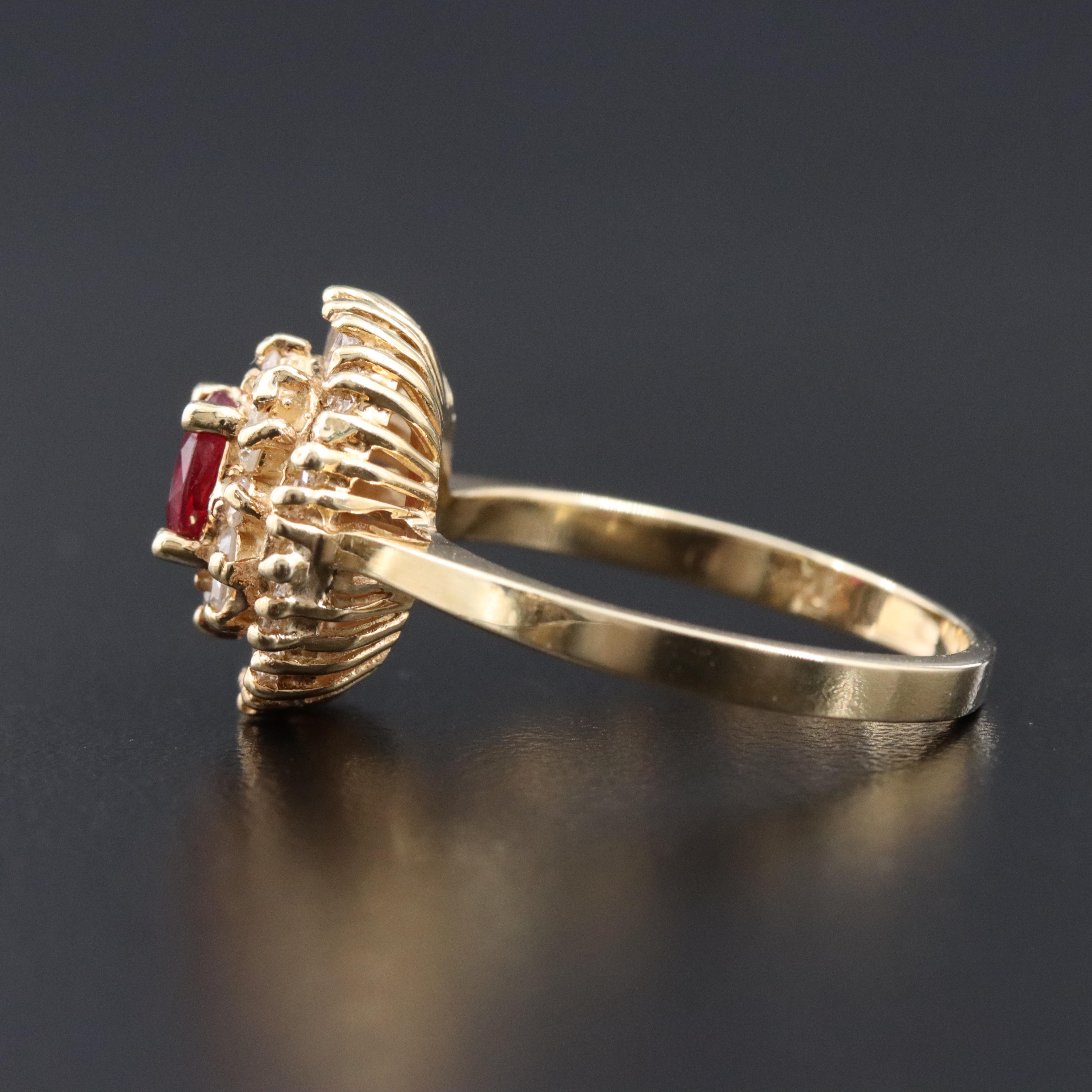 14K Ruby and 0.47 CTW Diamond Ring | EBTH
