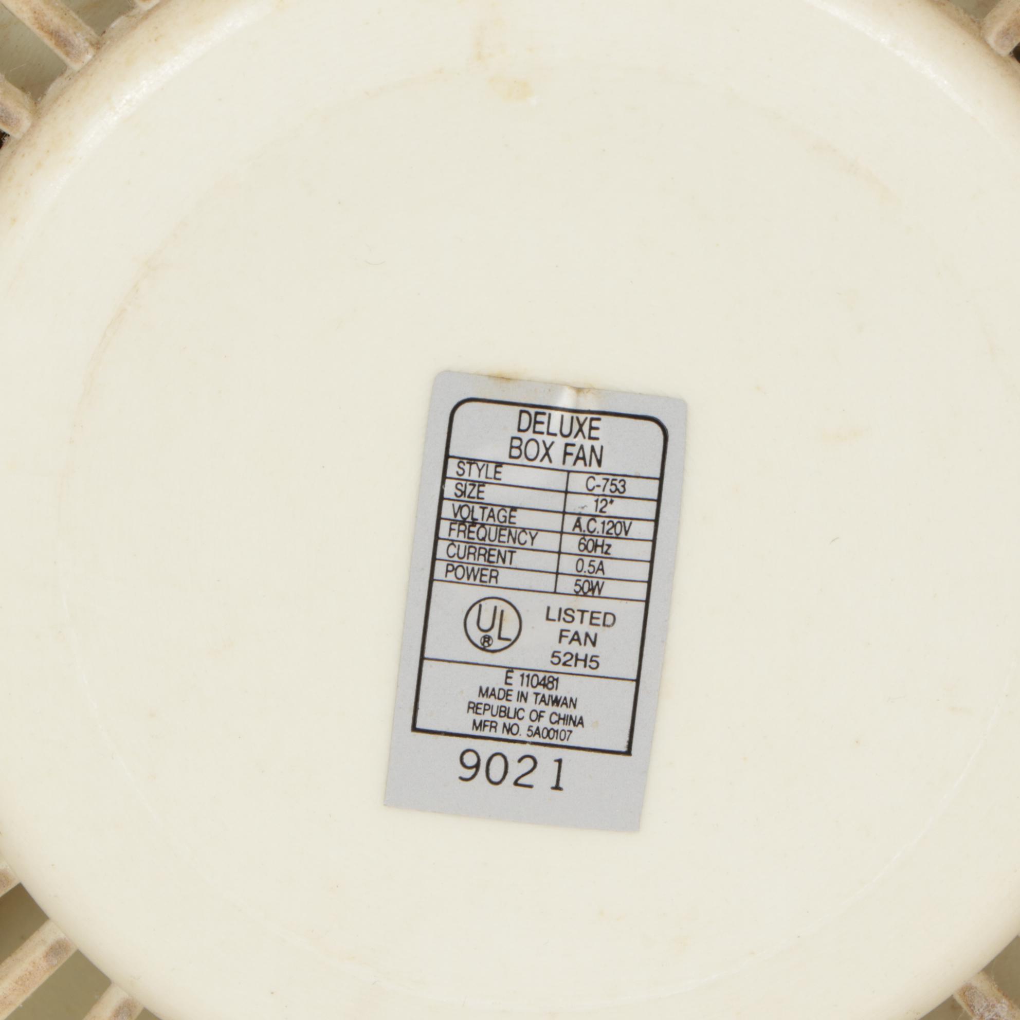 Advantage Deluxe Floor Standing Box Fan, Late 20th Century | EBTH