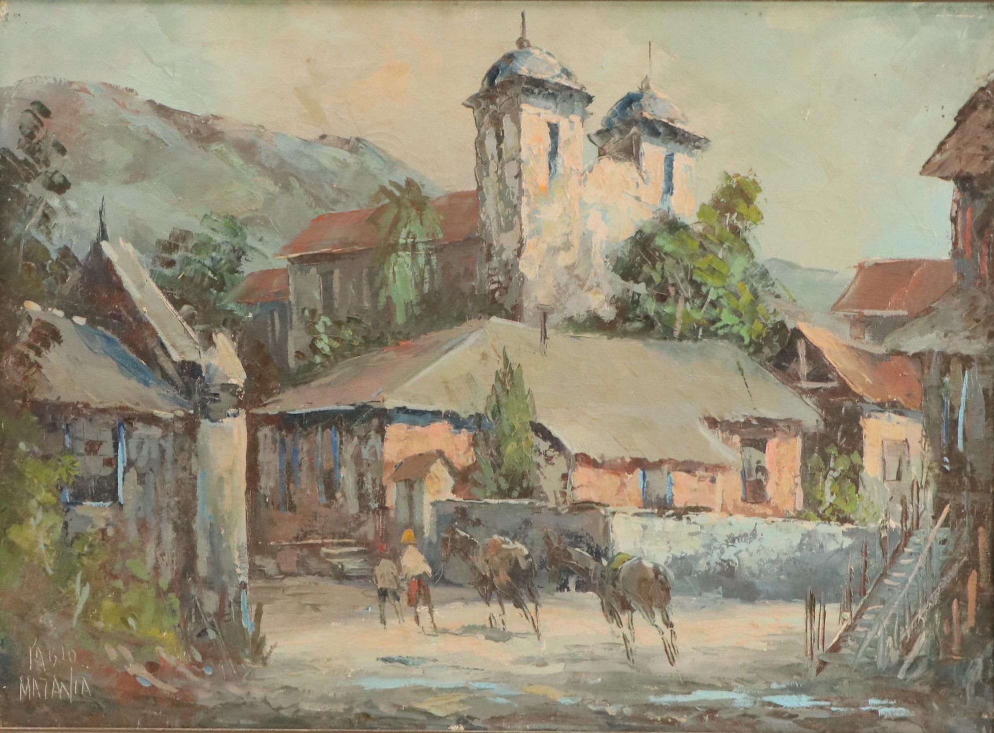 Pablo Matania Rio Cityscape Oil Painting, Mid-20th Century | EBTH