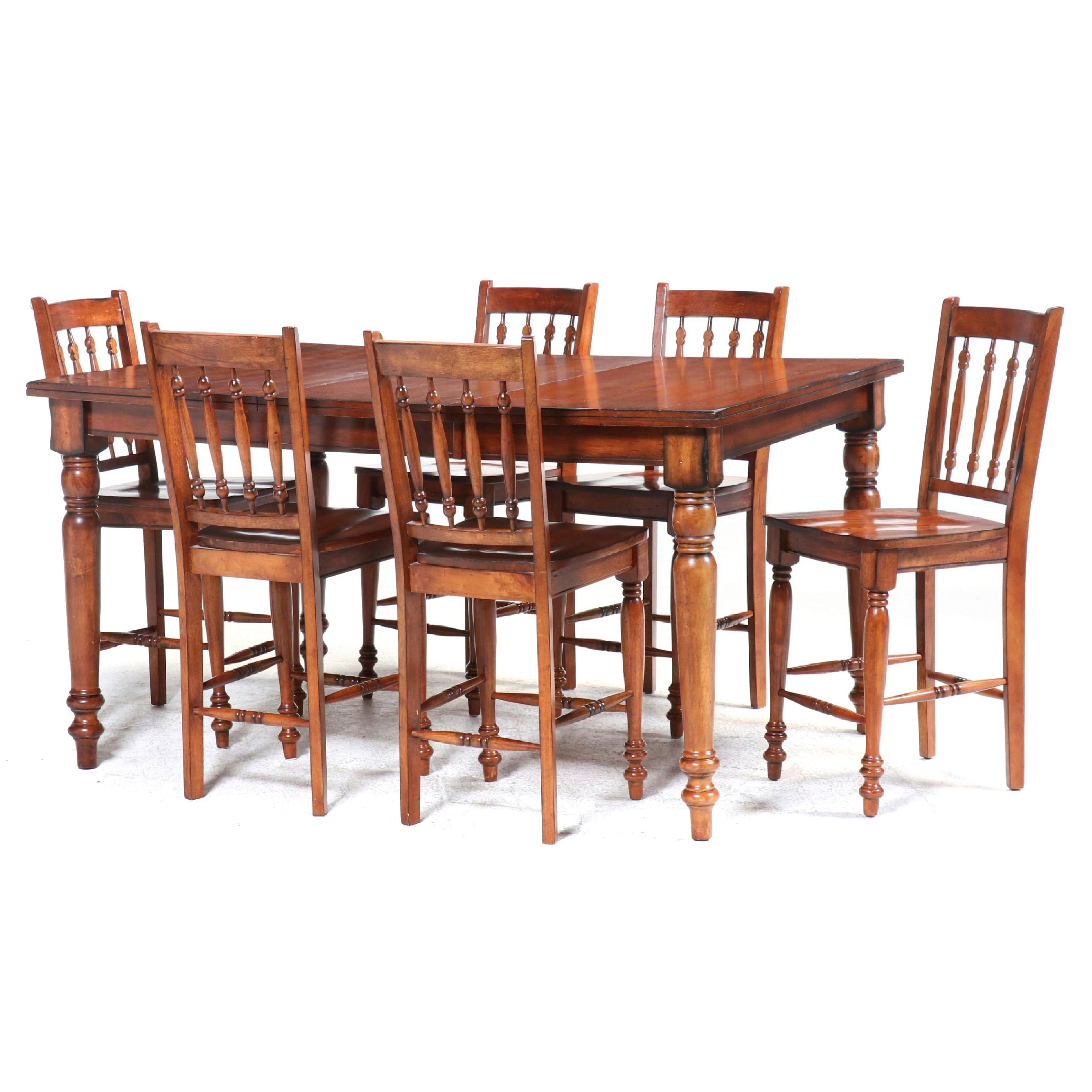 Bernard's Furniture Colonial Revival Style Counter Height Dining Set | EBTH