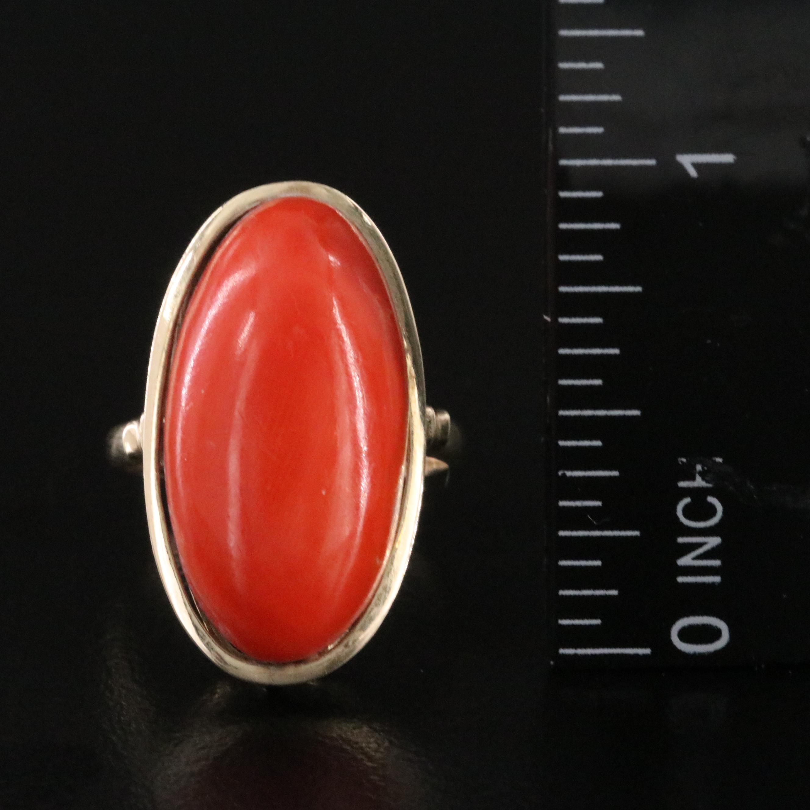 Vintage 14K Coral Ring | EBTH