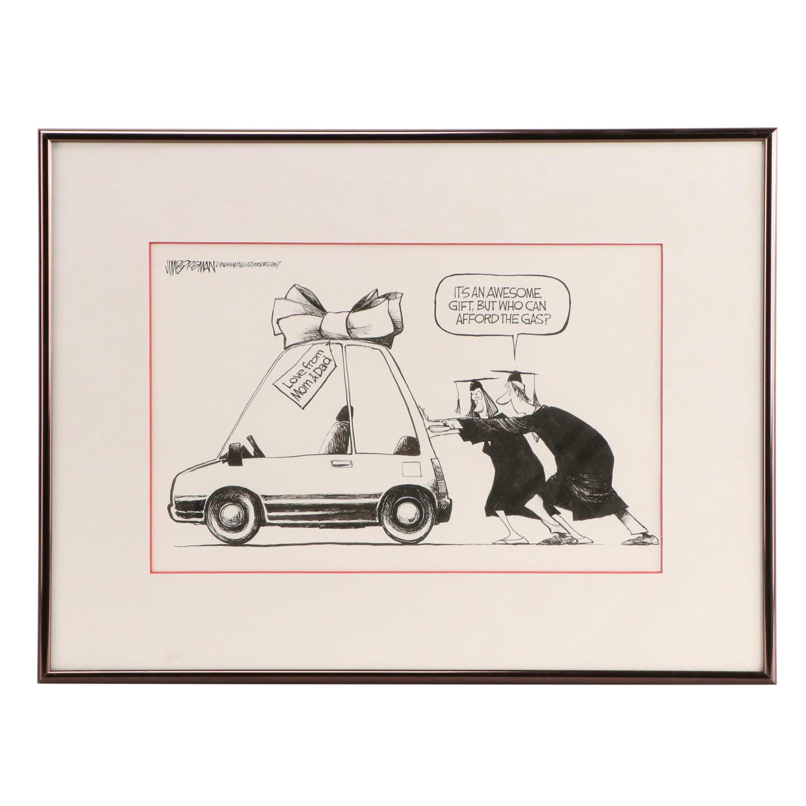 Jim Borgman Cincinnati Enquirer Ink Comic Illustration, 2007 | EBTH