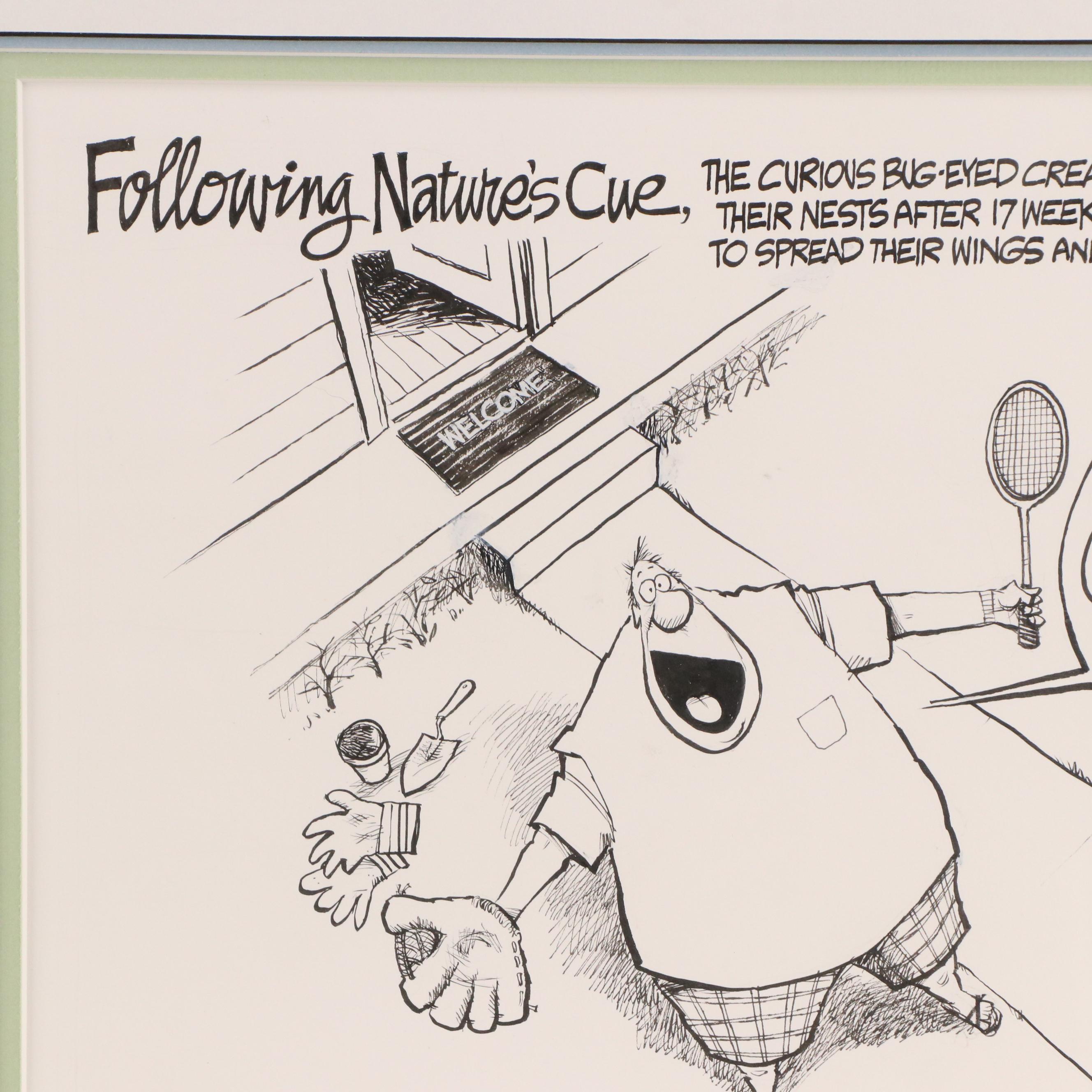 Jim Borgman Ink Comic Illustration for Cincinnati Enquirer, 2004 | EBTH