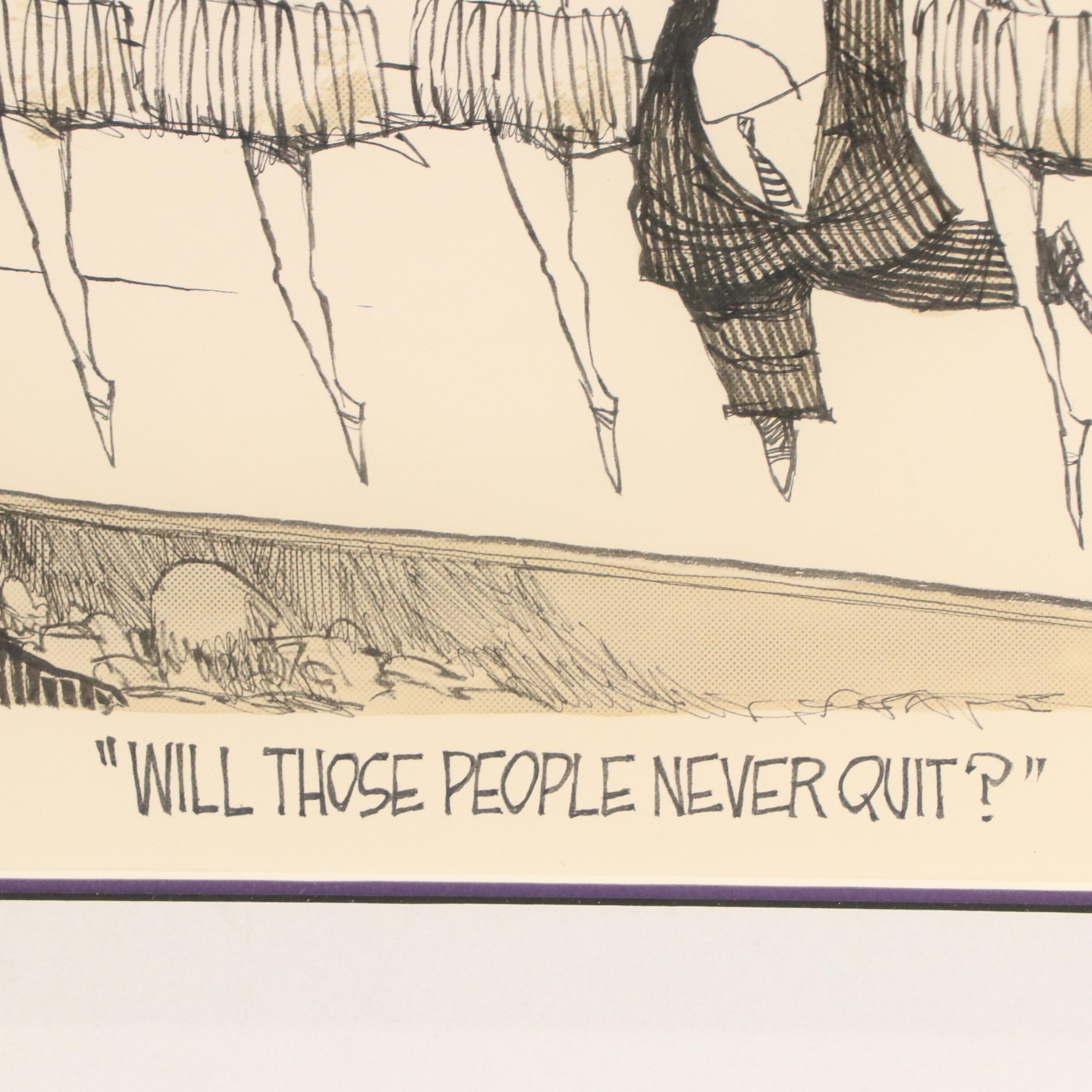 Jim Borgman Ink Comic Illustration for Cincinnati Enquirer, 1992 | EBTH