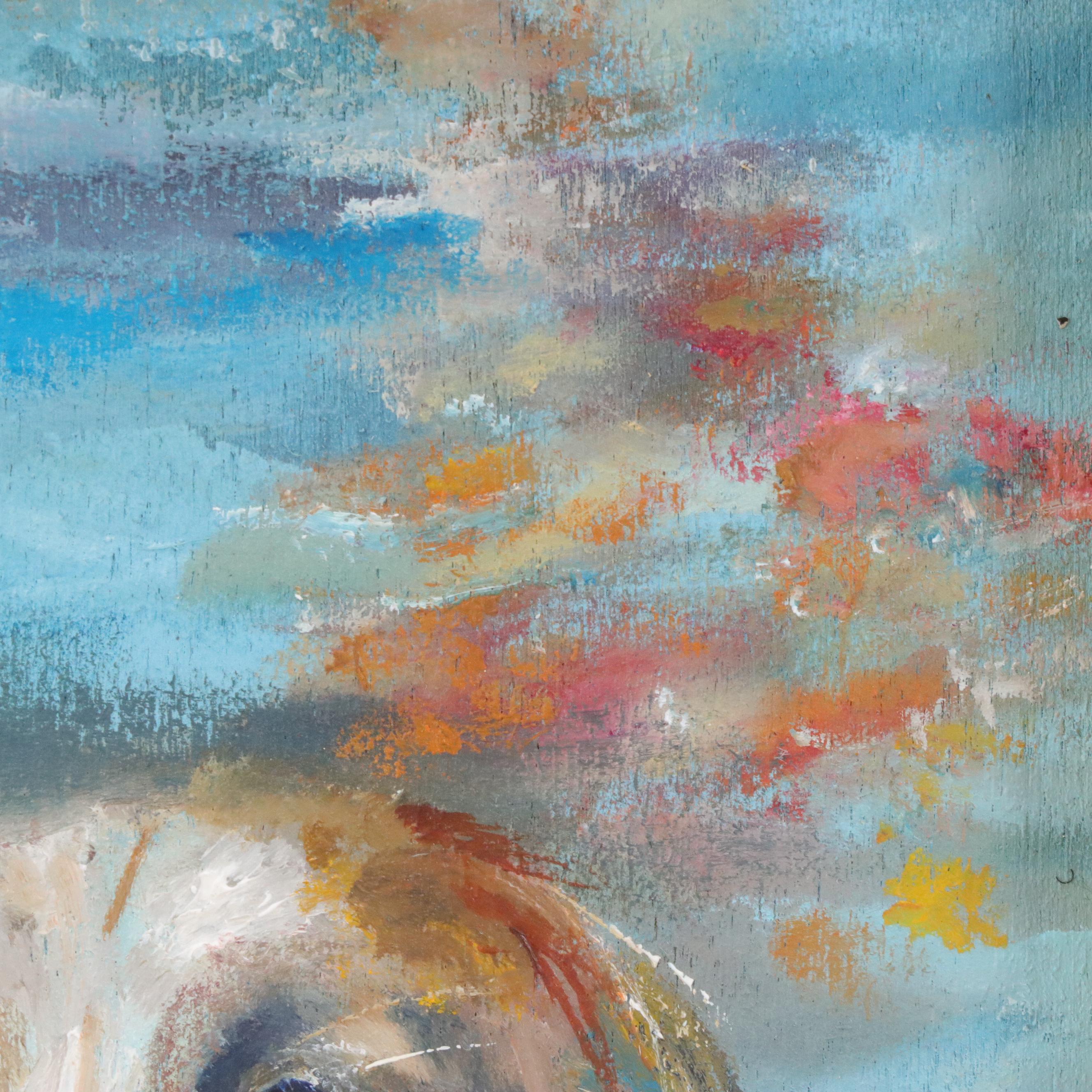 William Jamison Oil Painting of Swimming Dog, Circa 2025 | EBTH