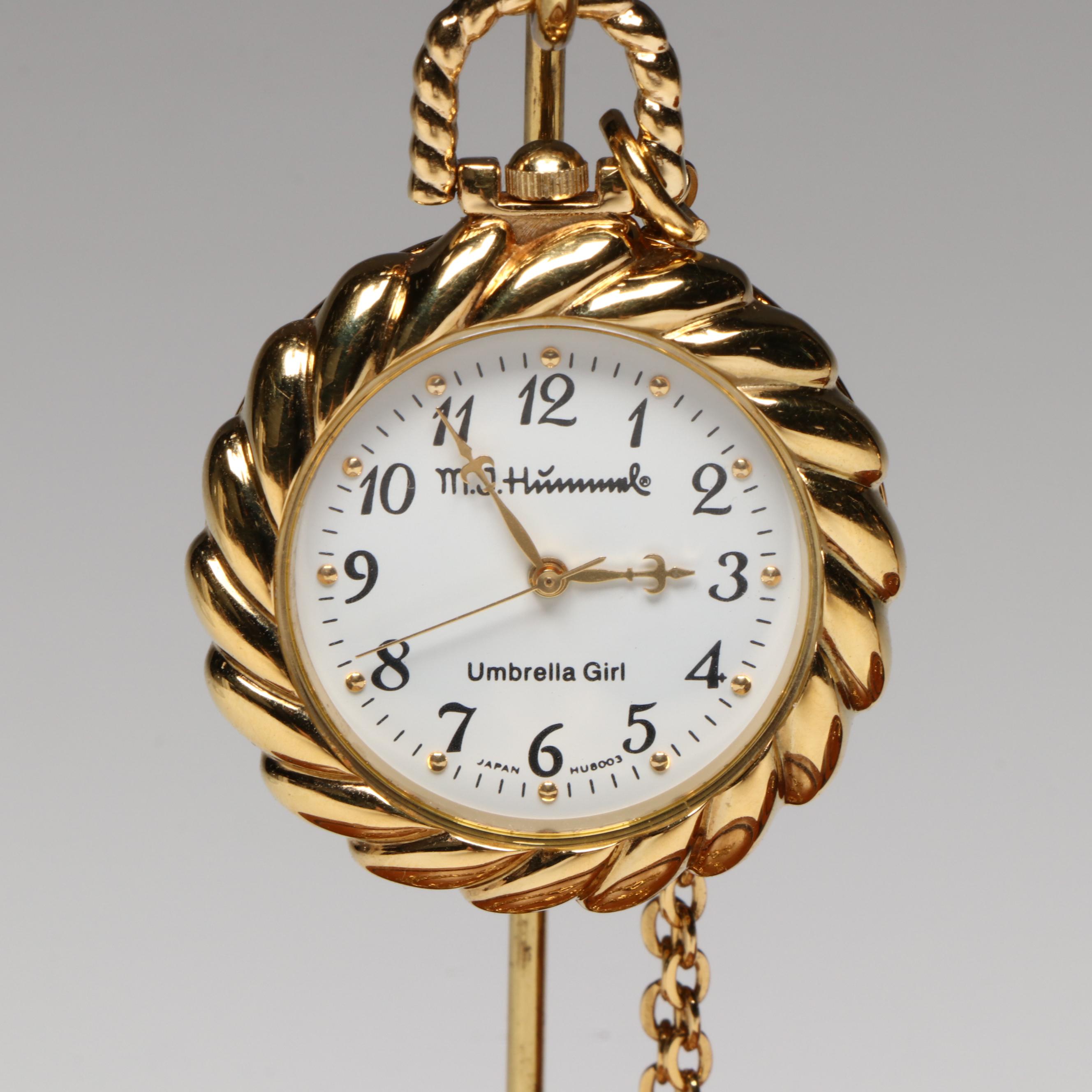 M. J. Hummel "Umbrella Girl" and "Mountaineer" Pocket Watches in ...