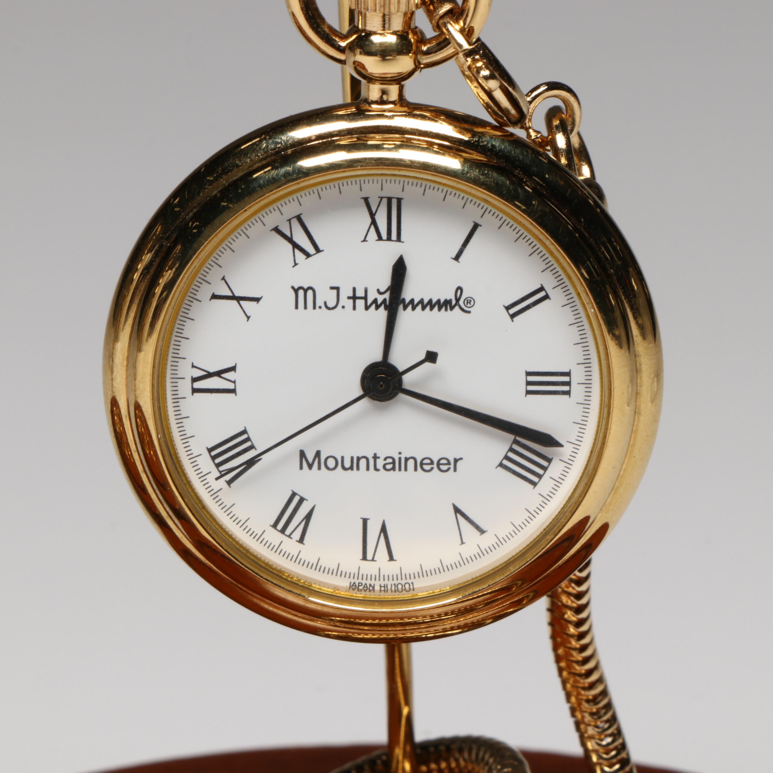 M. J. Hummel "Umbrella Girl" and "Mountaineer" Pocket Watches in ...