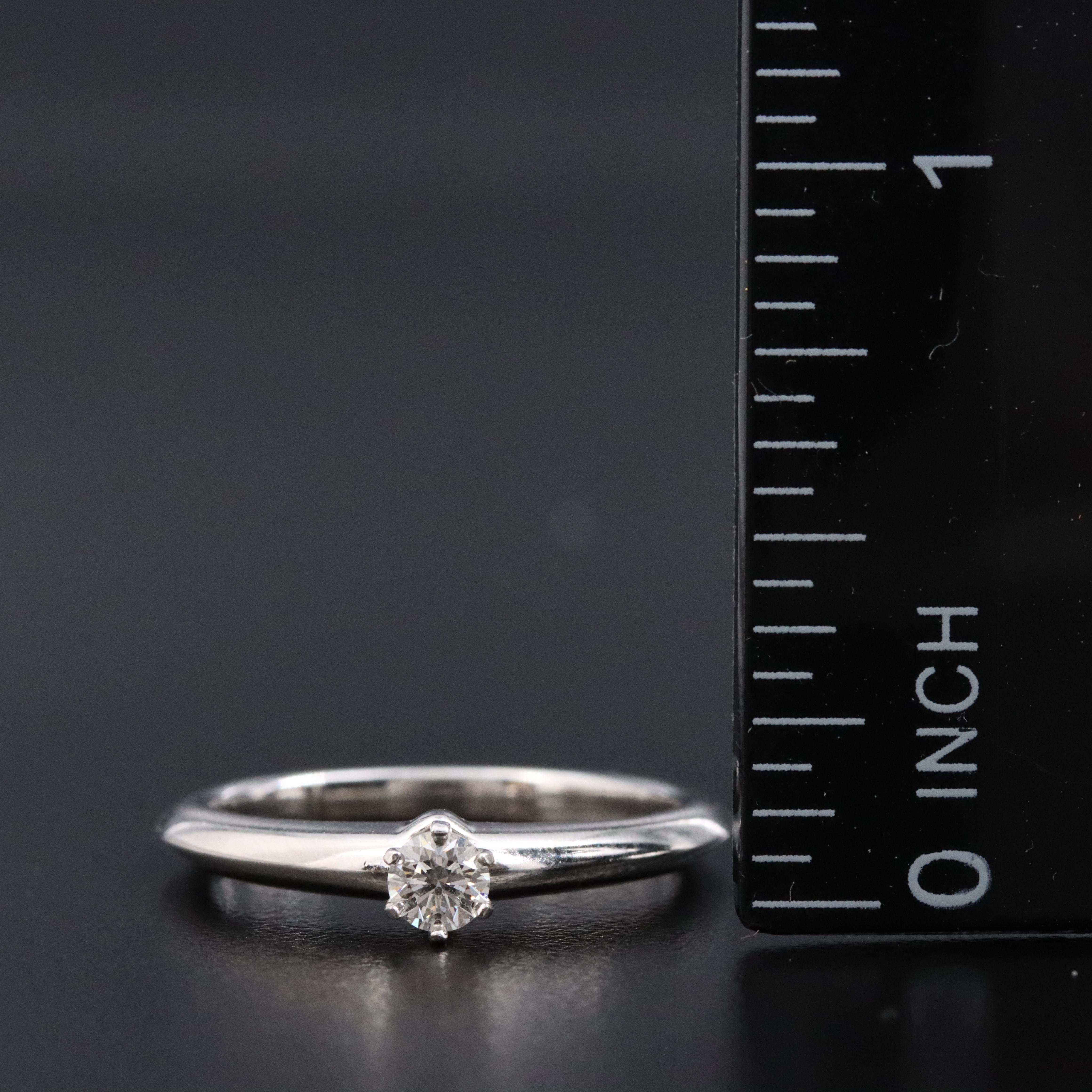 Tiffany & Co. Platinum 0.16 CT Diamond Knife Edge Solitaire Ring | EBTH