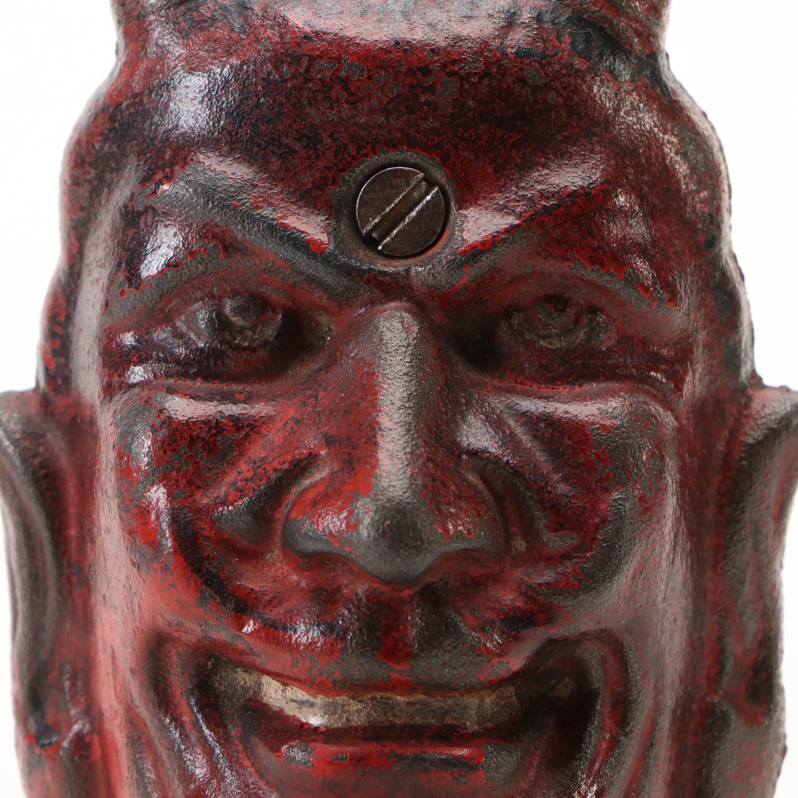 Late Victorian Painted Cast Iron Double-Faced Devil Still Bank | EBTH
