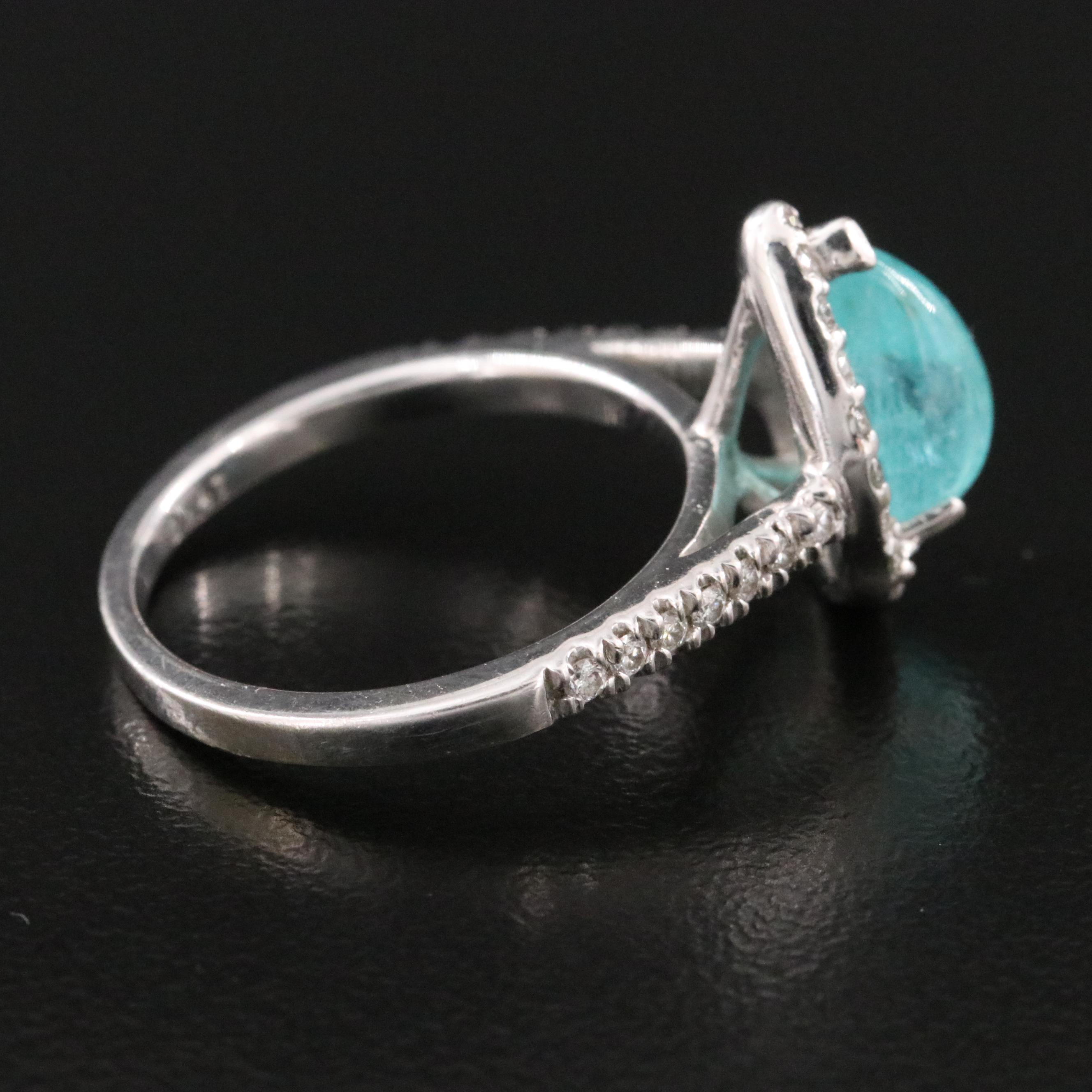 14K Paraiba Tourmaline and Diamond Ring with GIA Report | EBTH