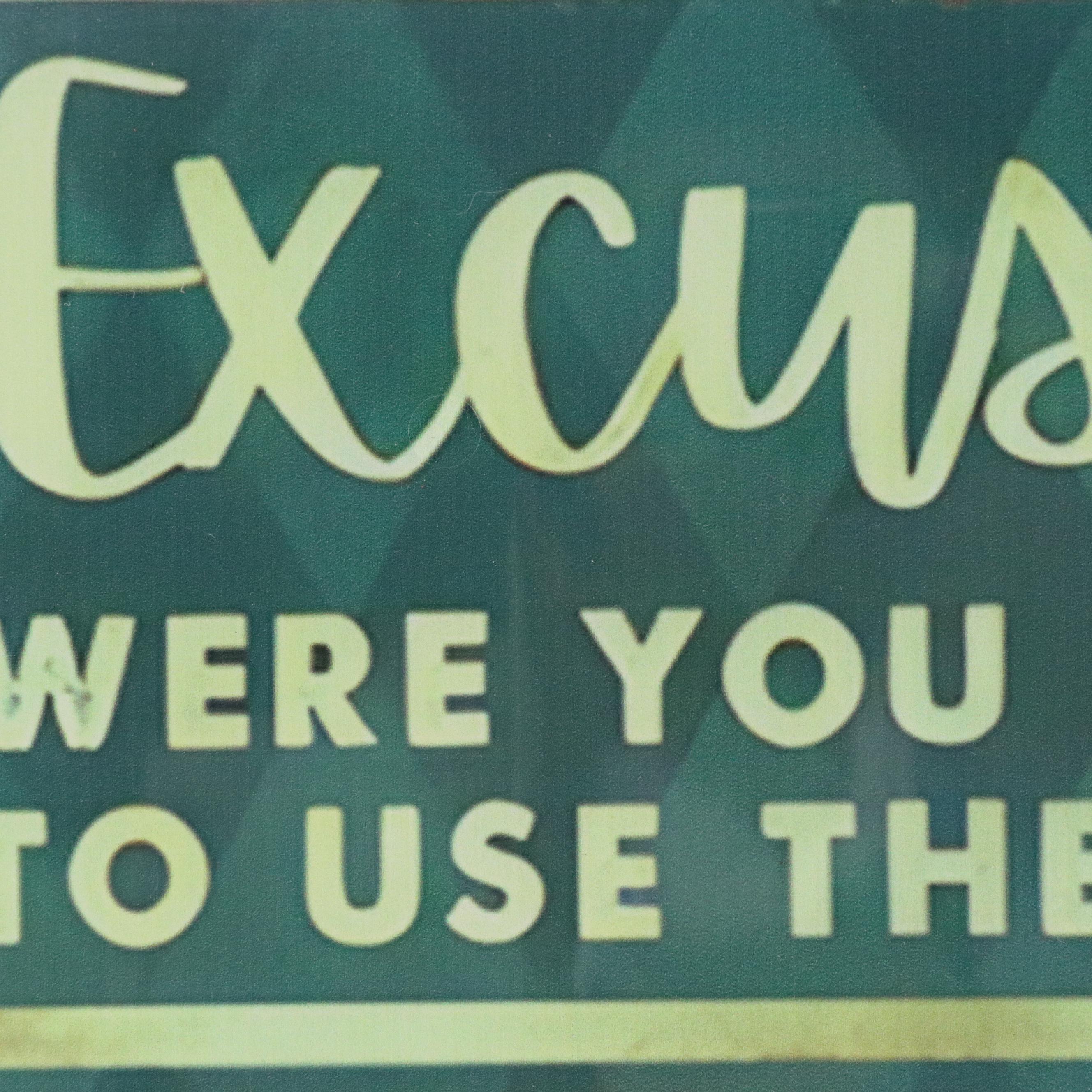 Cat Giclée "Excuse Me!" Metal Sign | EBTH