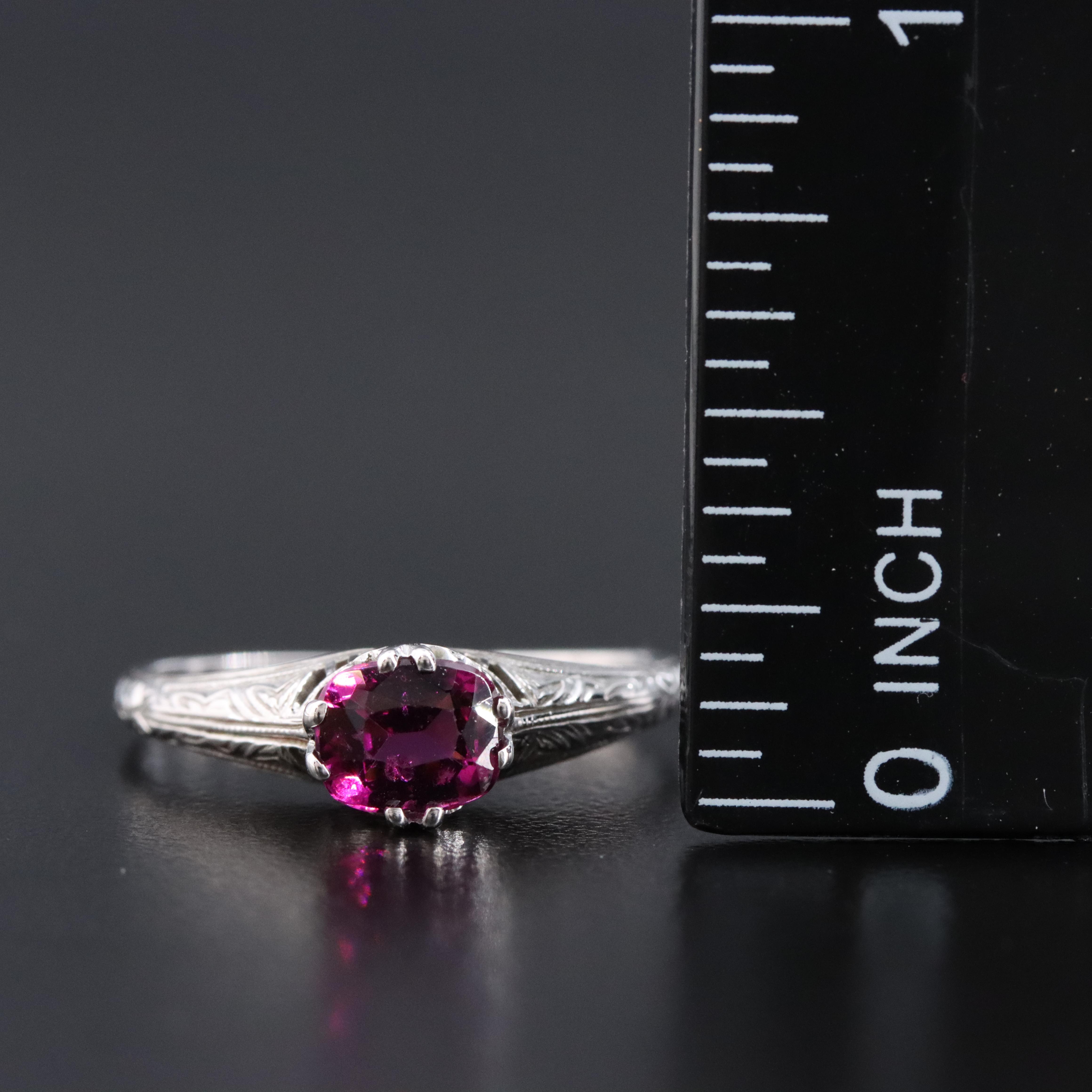 Art Deco 18K Garnet Ring | EBTH