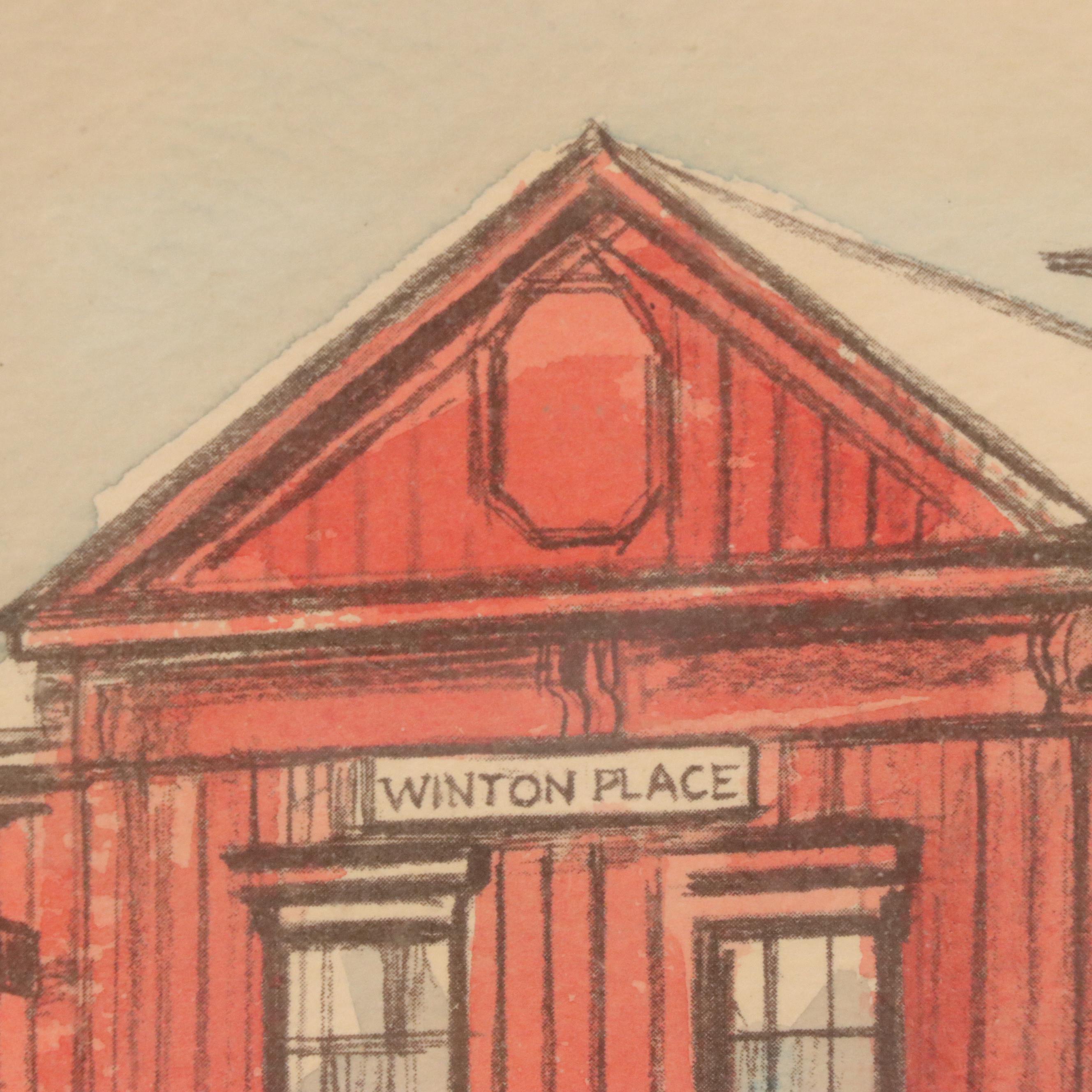Floyd Berg Hand-Colored Halftone "Winton Place Station" | EBTH