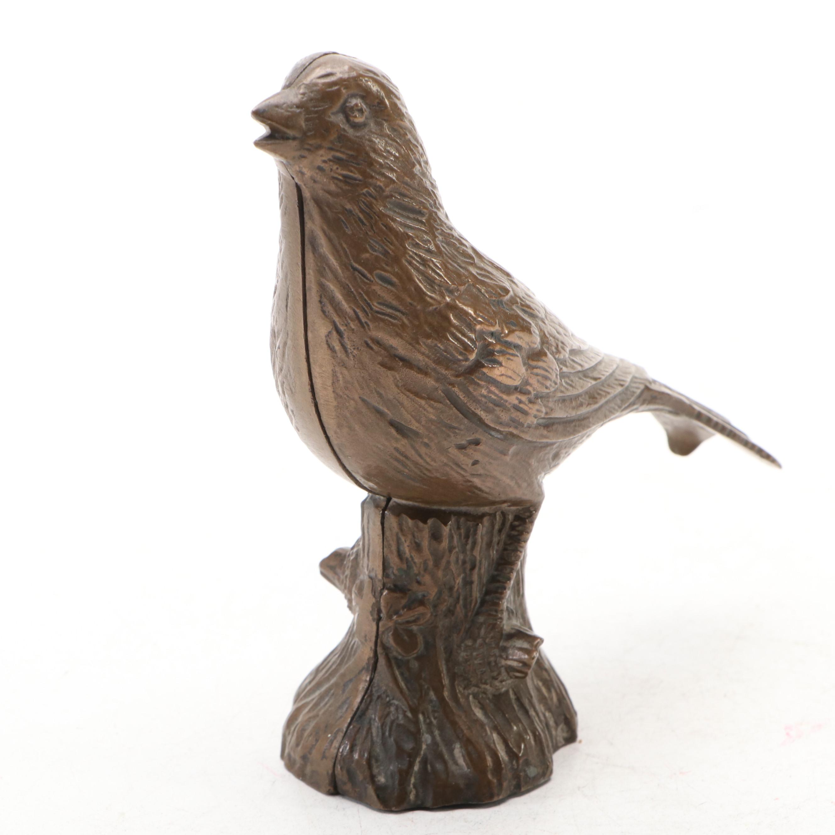 Painted Cast Iron Bird-Shaped Still Bank, Early 20th Century | EBTH