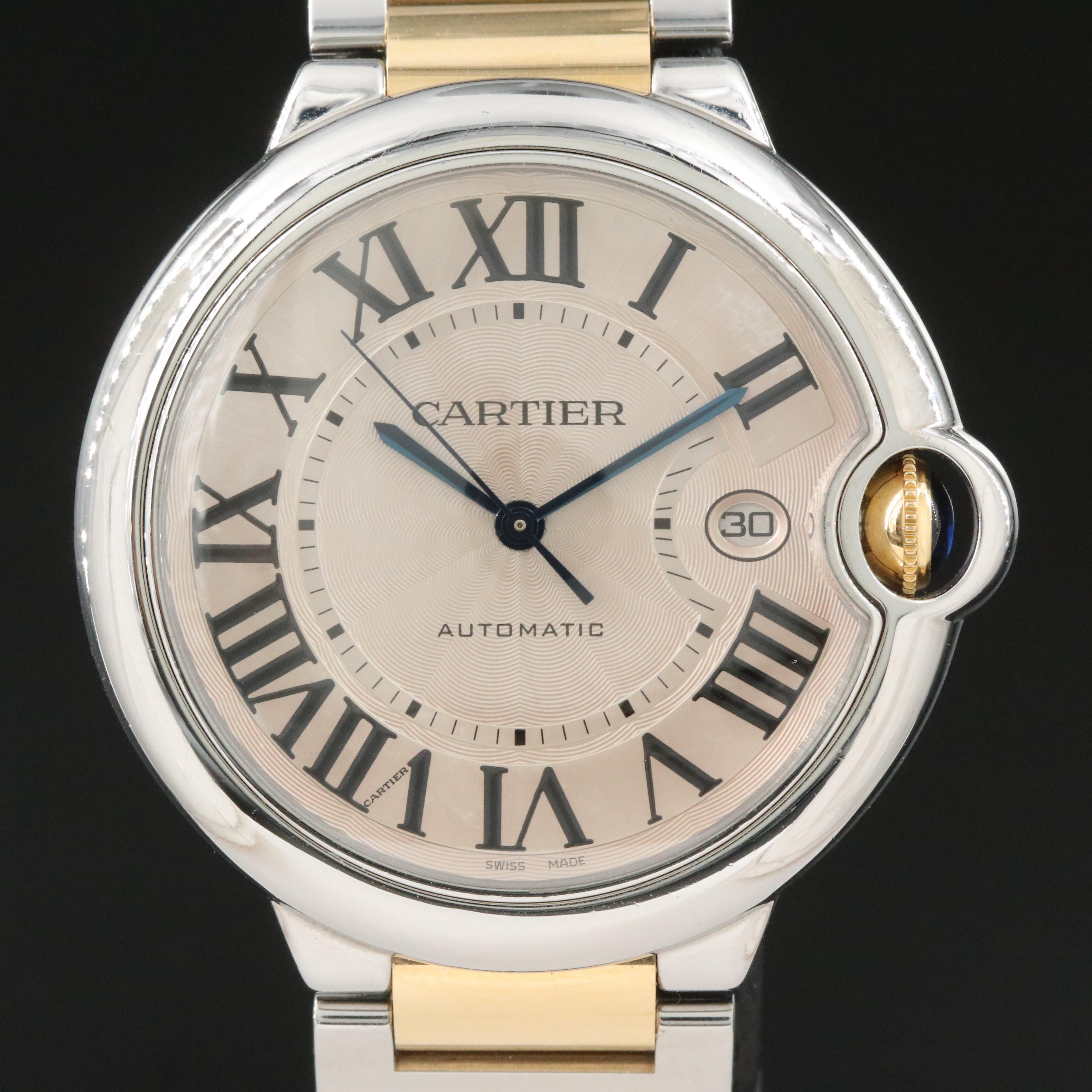 Cartier Ballon Bleu Silver Dial 18K Steel Automatic Watch W69009Z3 | EBTH