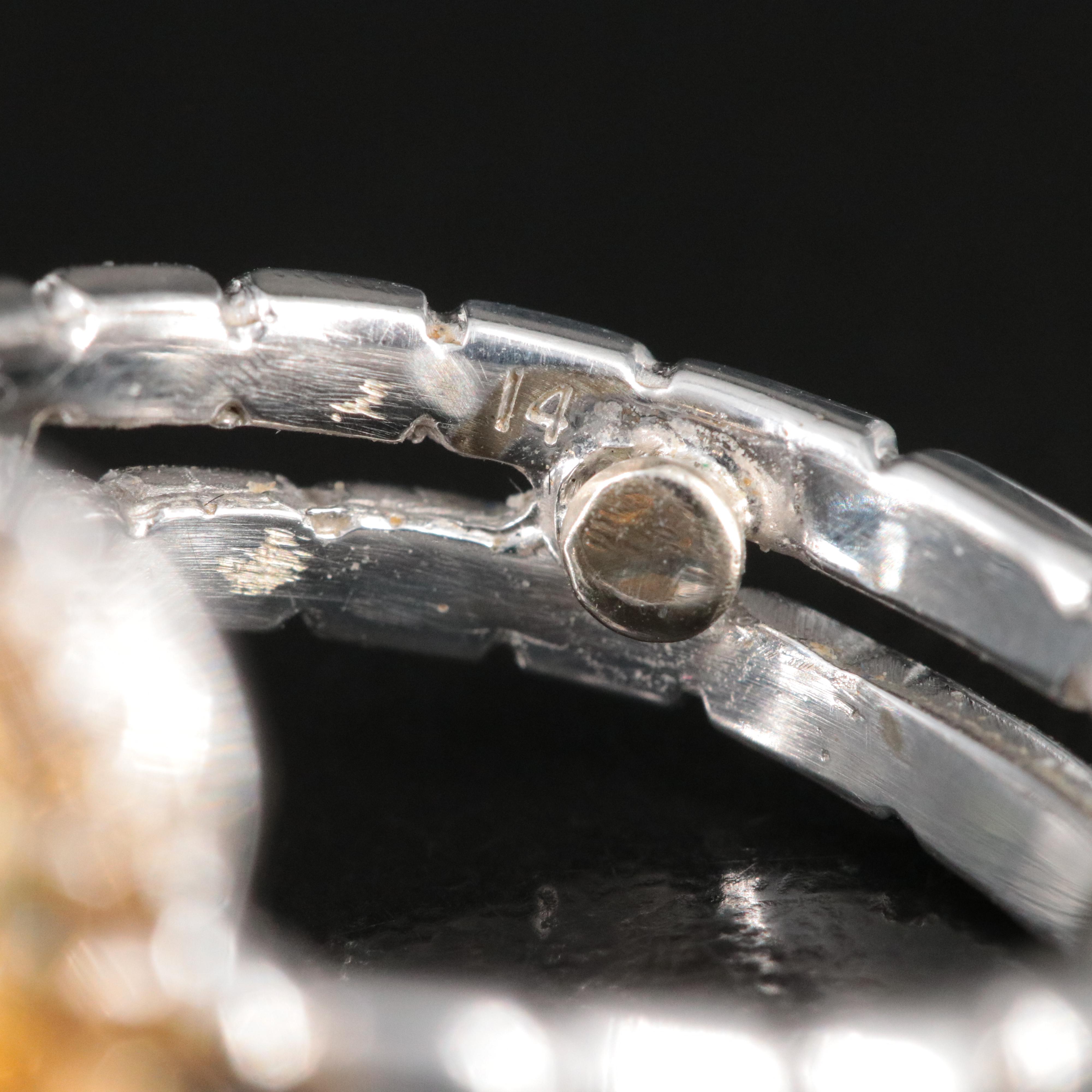 14K 0.66 CTW Diamond Flower Wrap Ring with Fancy Yellow Diamonds | EBTH